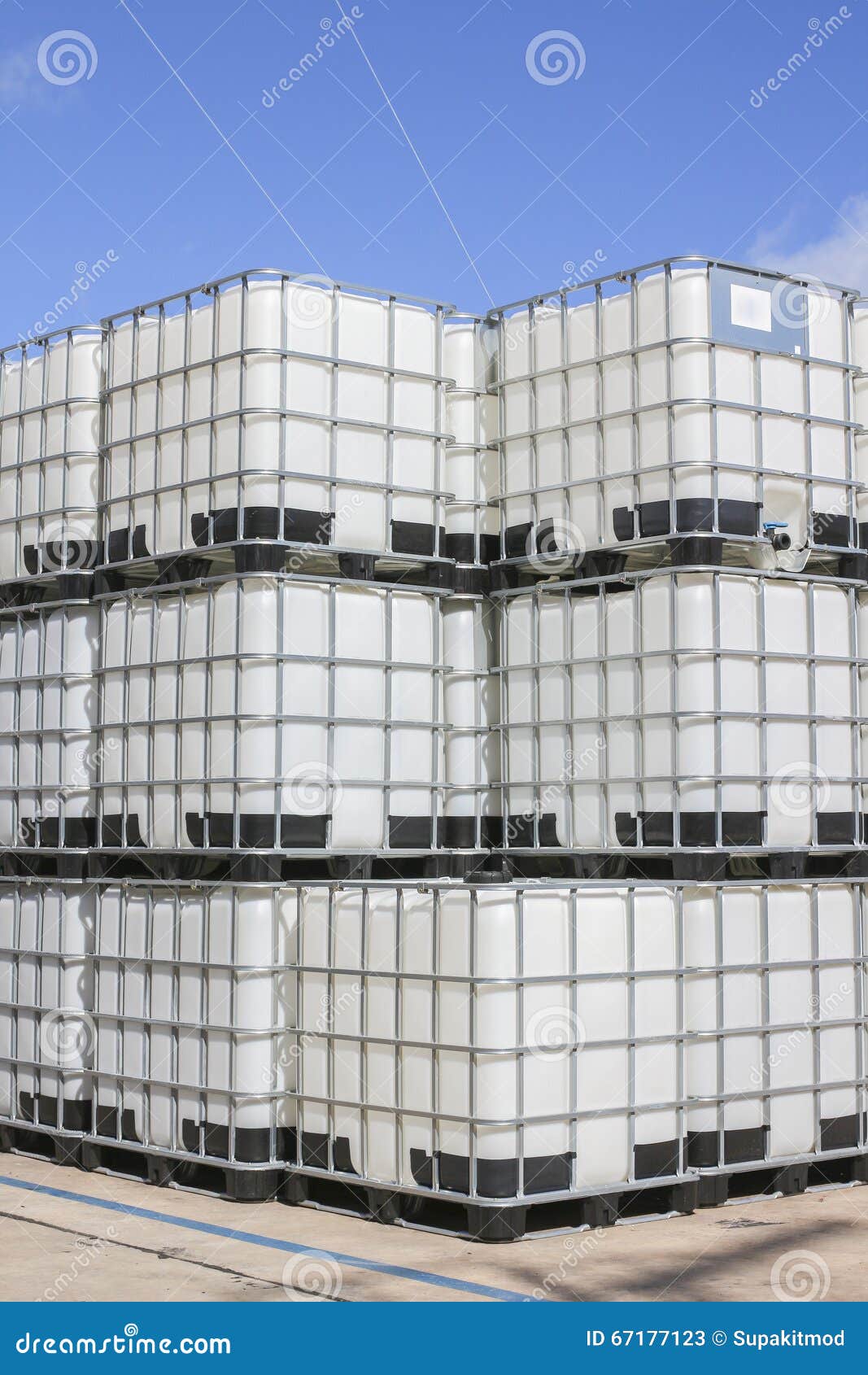 Plastic tanks container stock image. Image of industry - 67177123