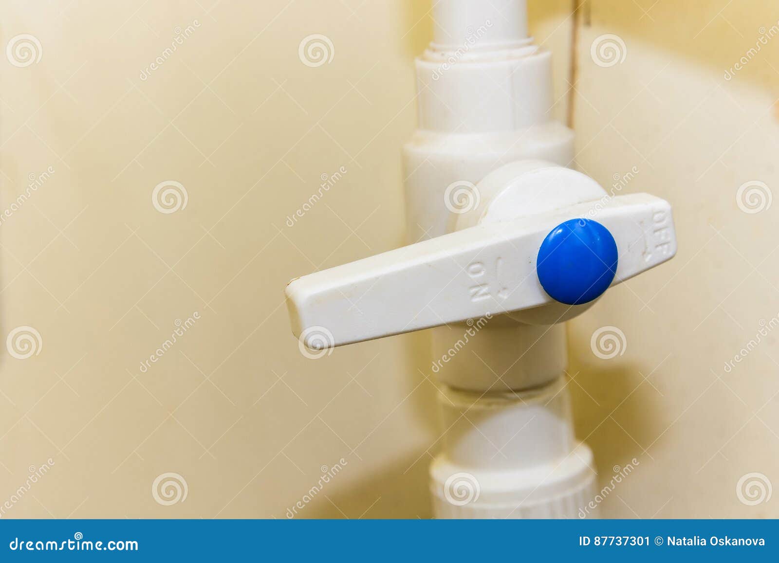 Plastic tap valve stock image. Image of handyman, faucet - 87737301