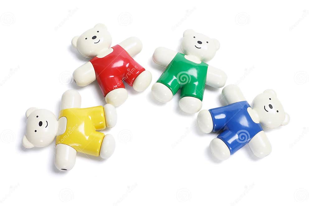 Plastic Teddy Bears stock photo. Image of still, teamwork - 10383776