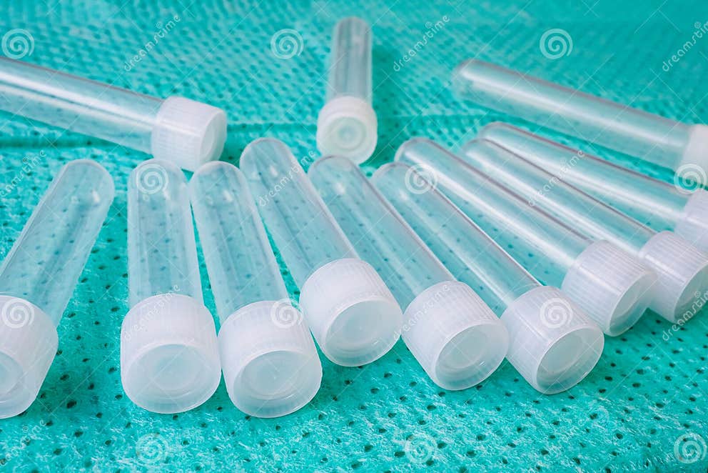 Plastic Test Tubes with Caps for the Collection of Samples. Sampling ...
