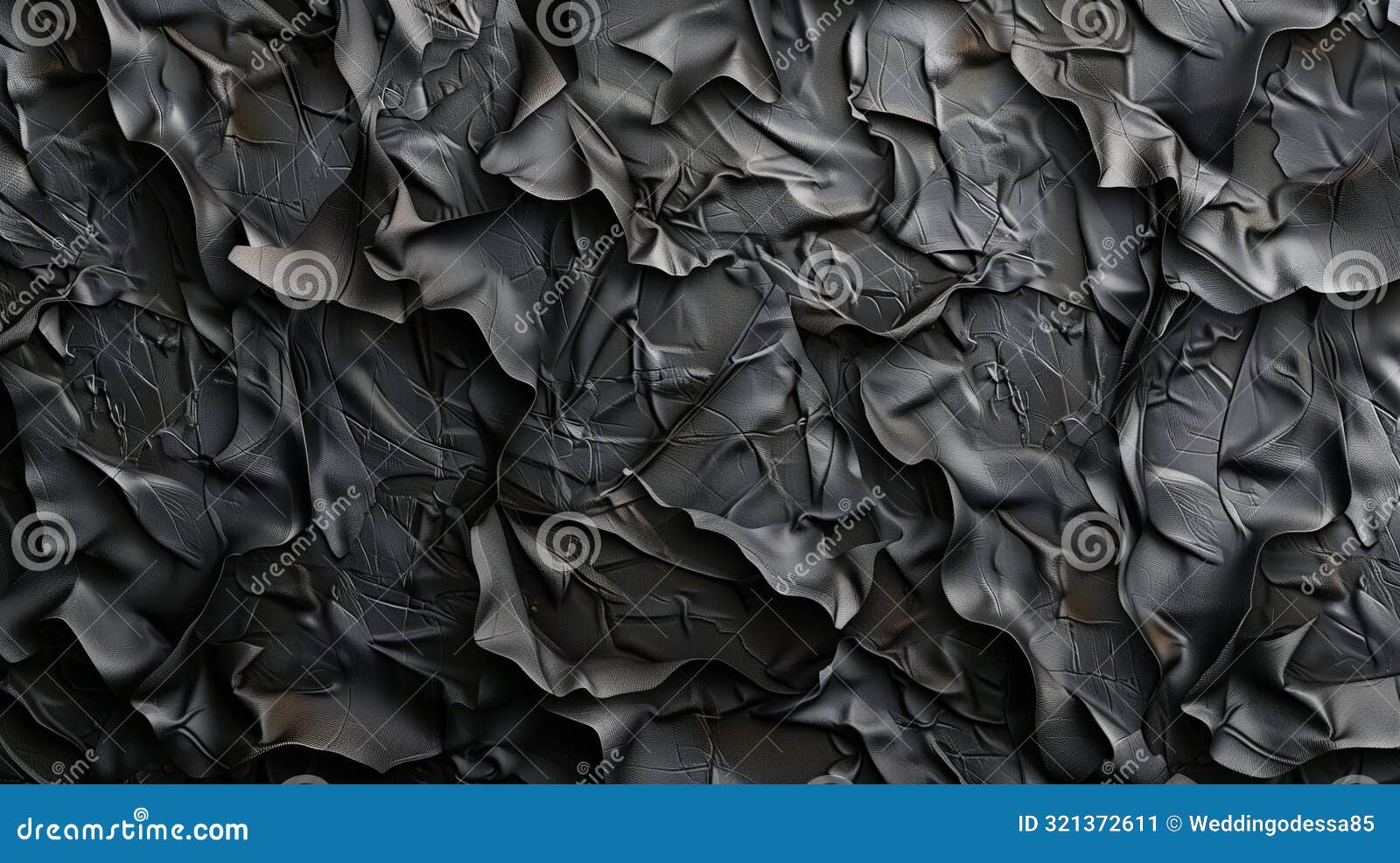 Plastic Texture. Black Melted Plastic Thin Leaves Superimposed on Each ...