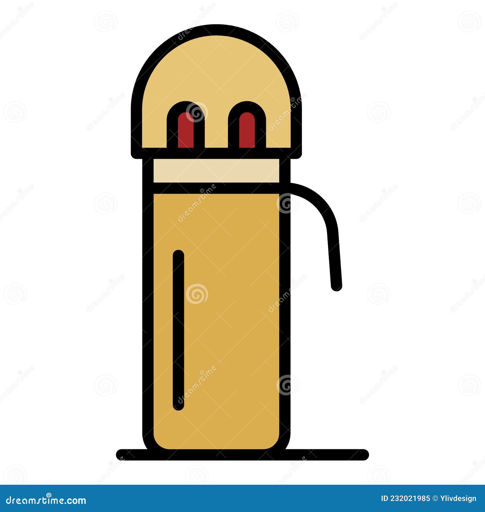 Plastic Thermos Icon Color Outline Vector Stock Vector - Illustration ...