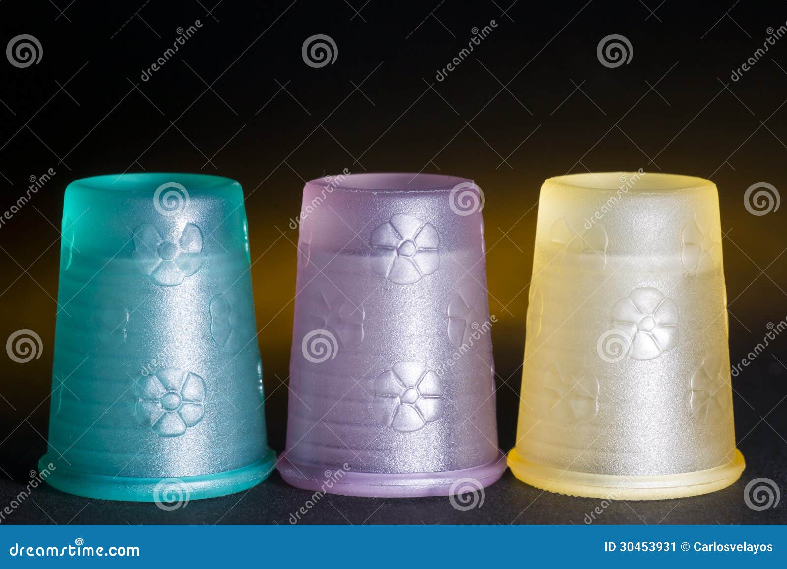 Plastic Thimbles stock image. Image of tailor, handmade - 30453931