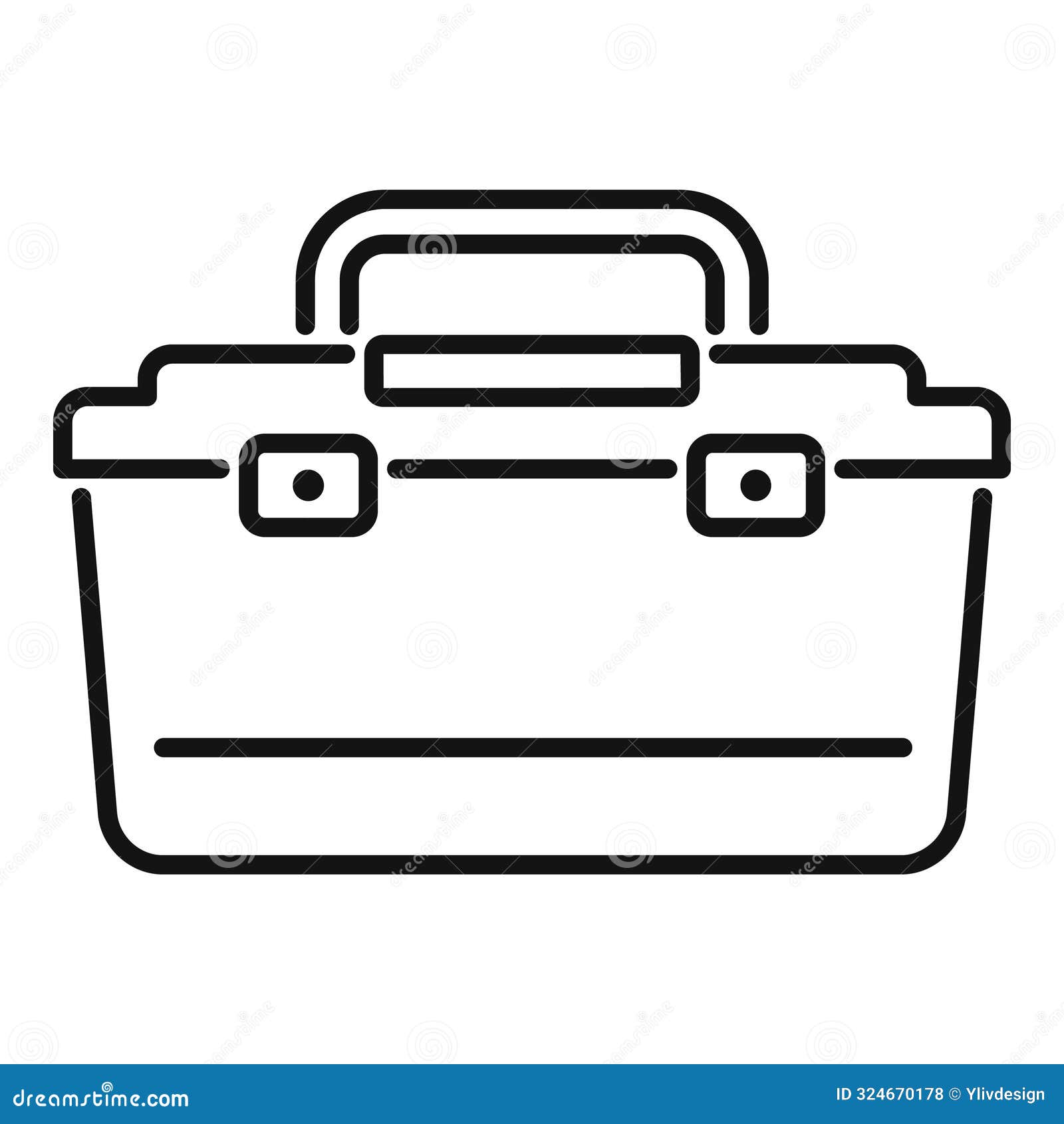 Plastic Tool Box Being Used for Storage Stock Illustration ...