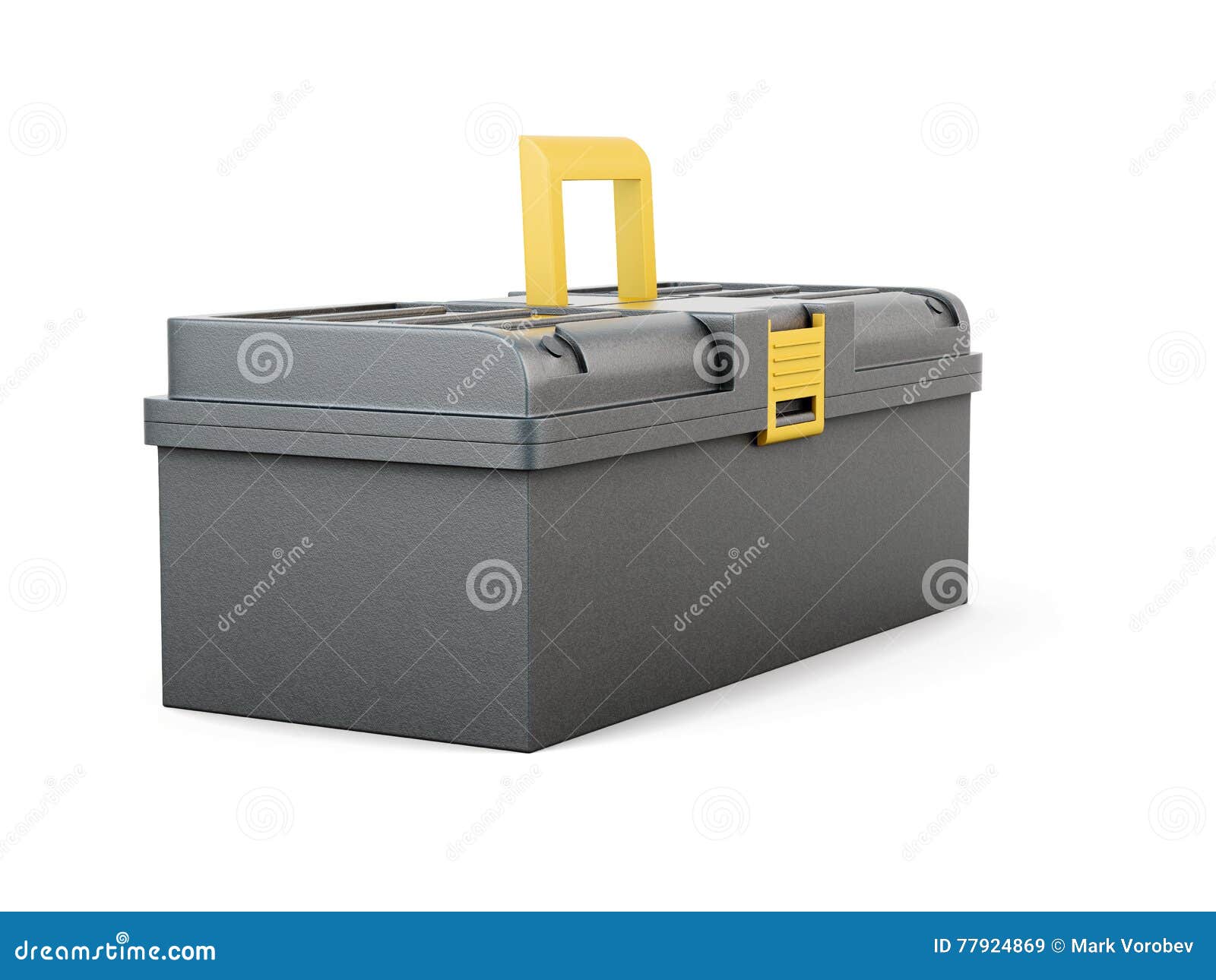 Plastic Tool Box Isolated on White Background. 3d Rendering Stock ...