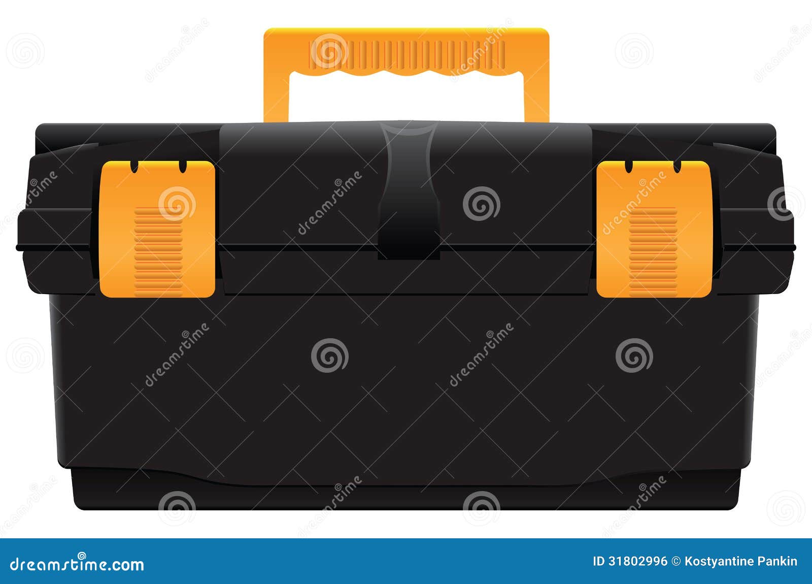 Plastic tool box stock vector. Illustration of white - 31802996