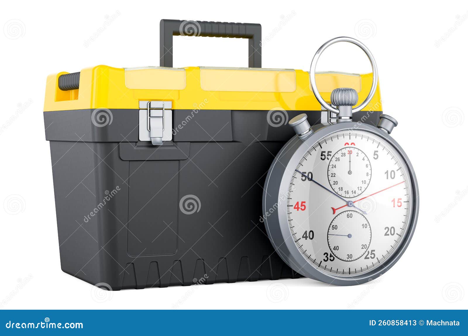 3d Plastic Cog With Stopwatch Stock Photo | CartoonDealer.com #41532684