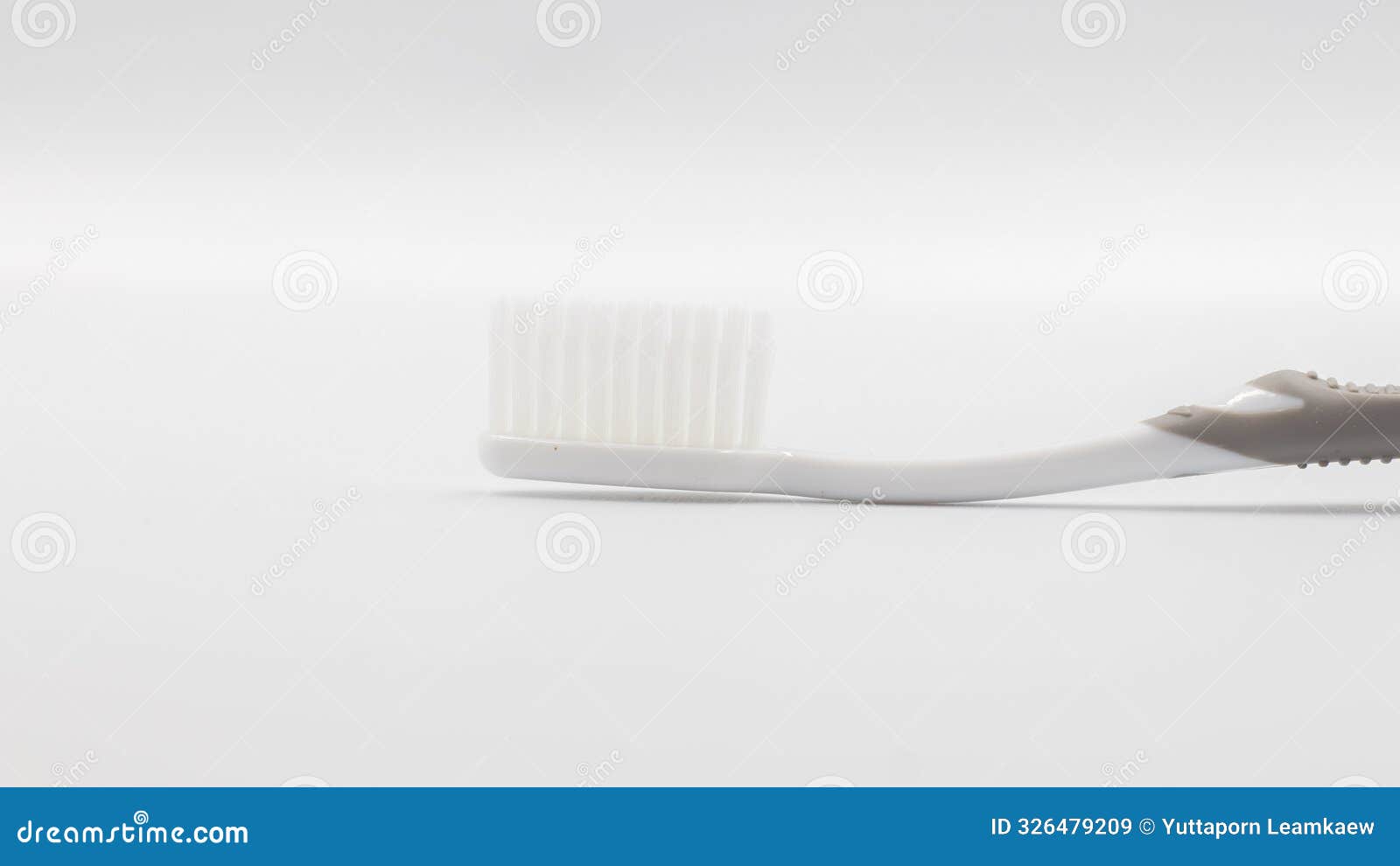 Plastic Toothbrush on Grey Background Stock Image - Image of clean ...