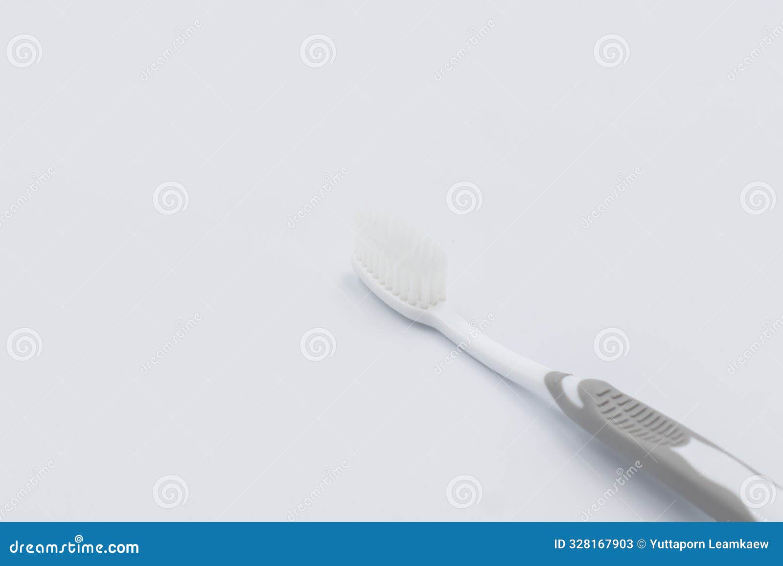 Plastic Toothbrush on Grey Background Stock Image - Image of object ...