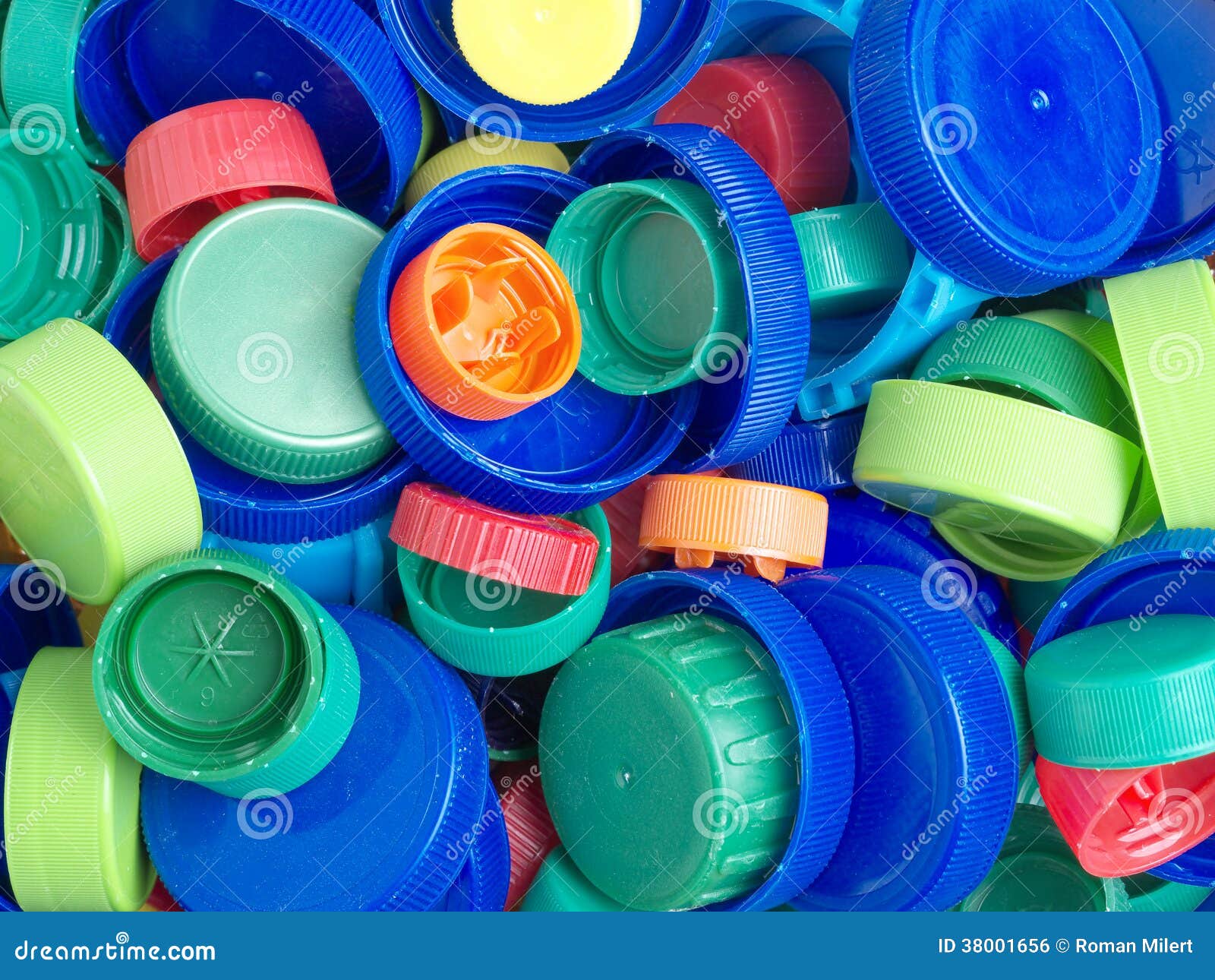 Plastic tops and caps stock photo. Image of drink, trash - 38001656