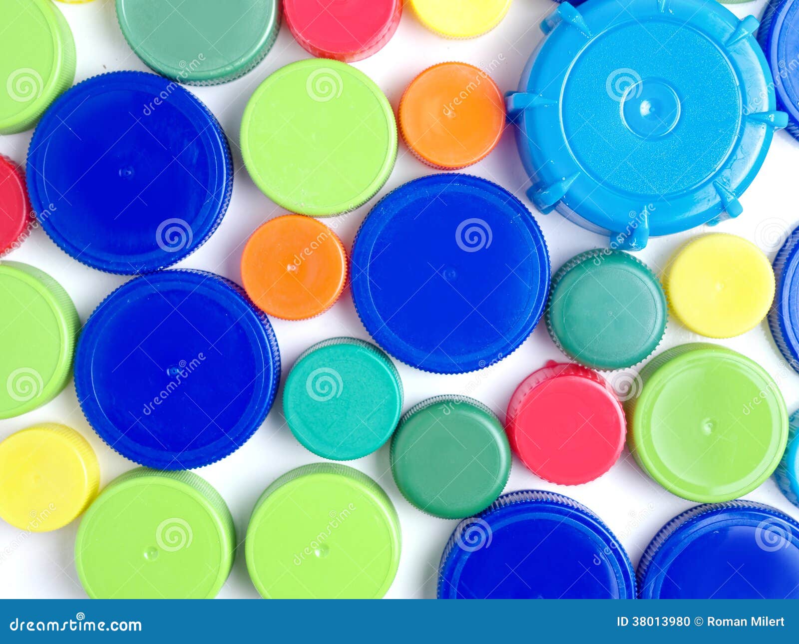 Plastic tops and caps stock photo. Image of object, recycle - 38013980