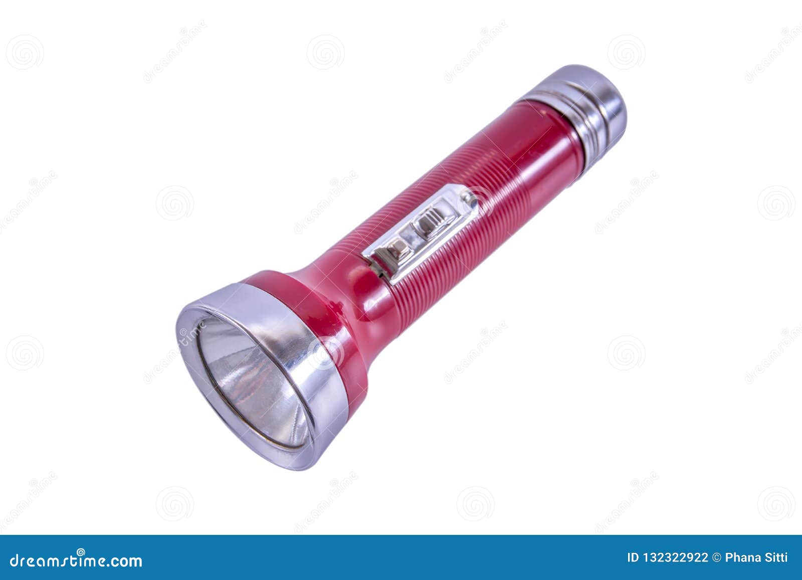 Plastic Torch Flashlight Isolated on White Back Ground Stock Photo ...