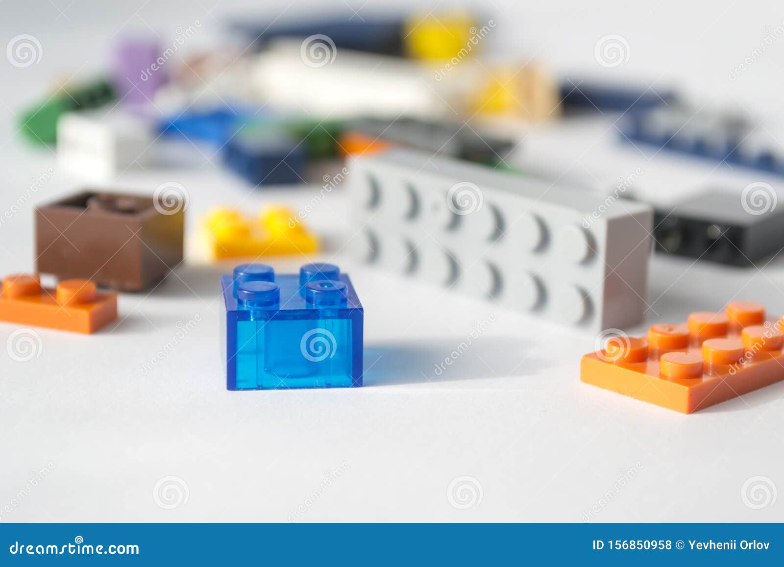 Plastic Toy Blocks on White Background Stock Photo - Image of element ...