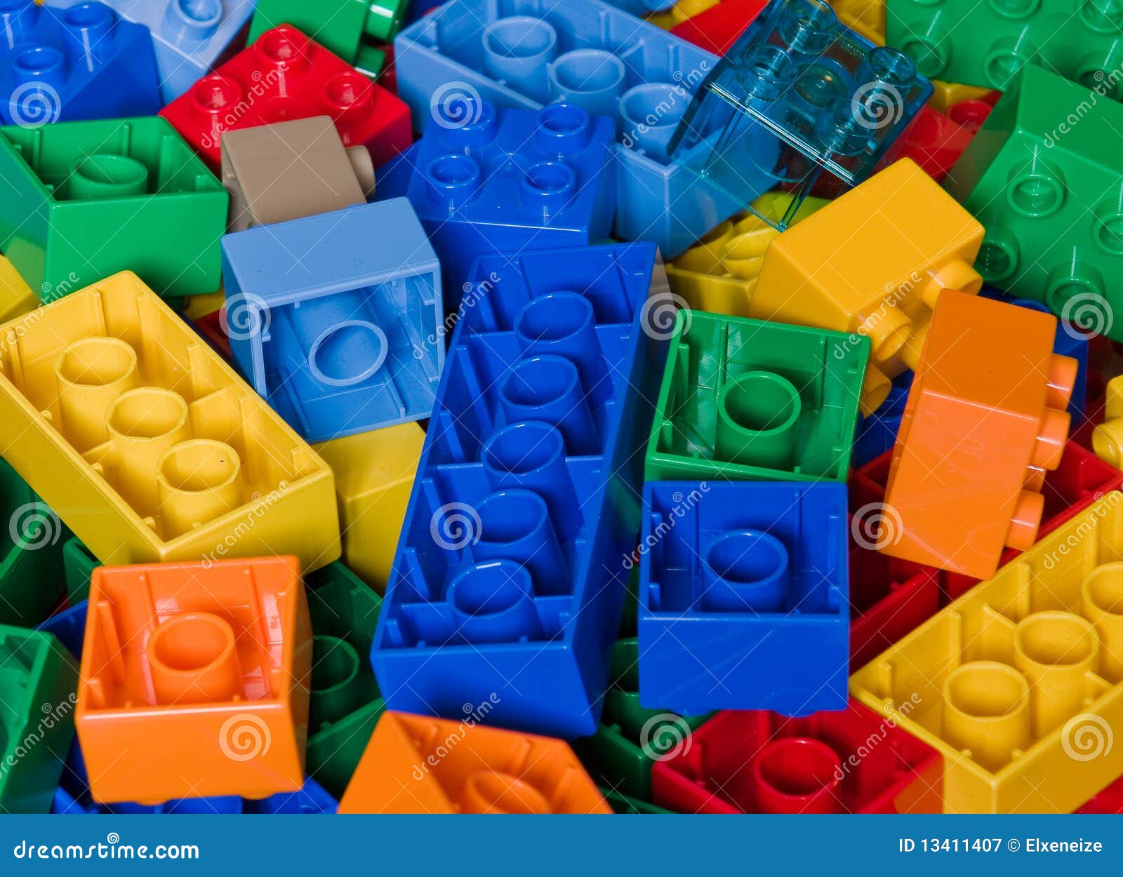 Plastic toy bricks stock image. Image of orange, play - 13411407