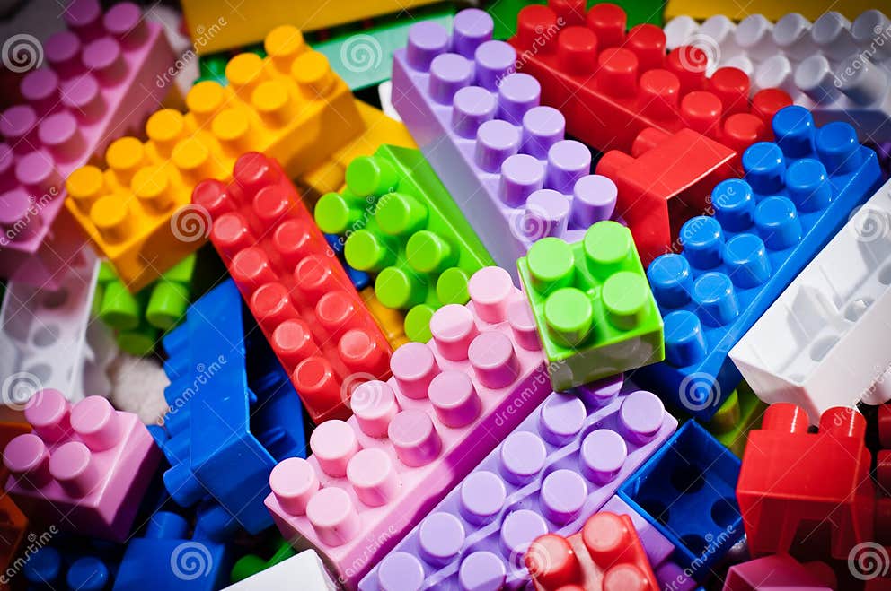 Plastic toy bricks stock image. Image of learn, geometric - 23005165