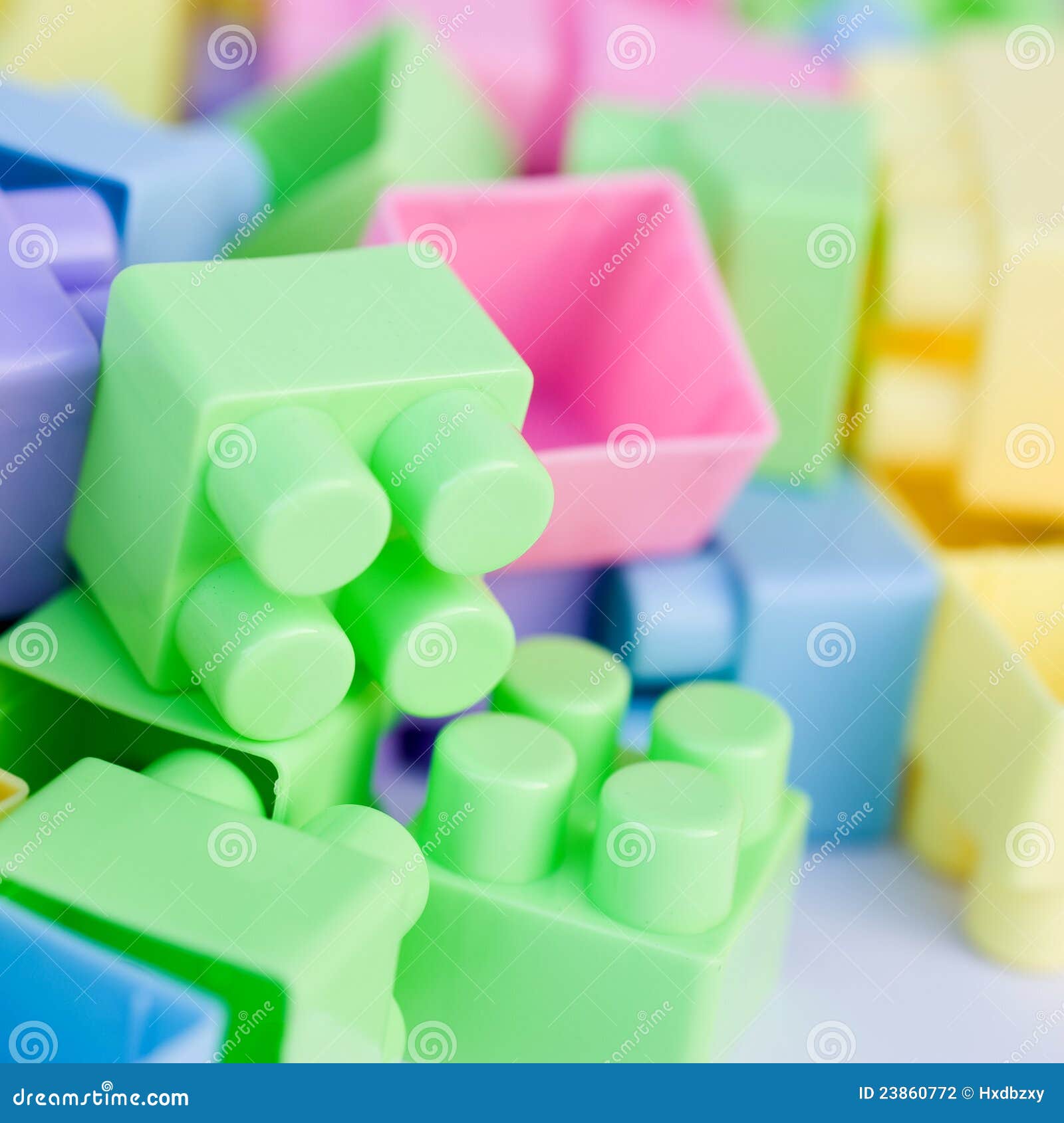 Plastic toy bricks stock photo. Image of building, green - 23860772