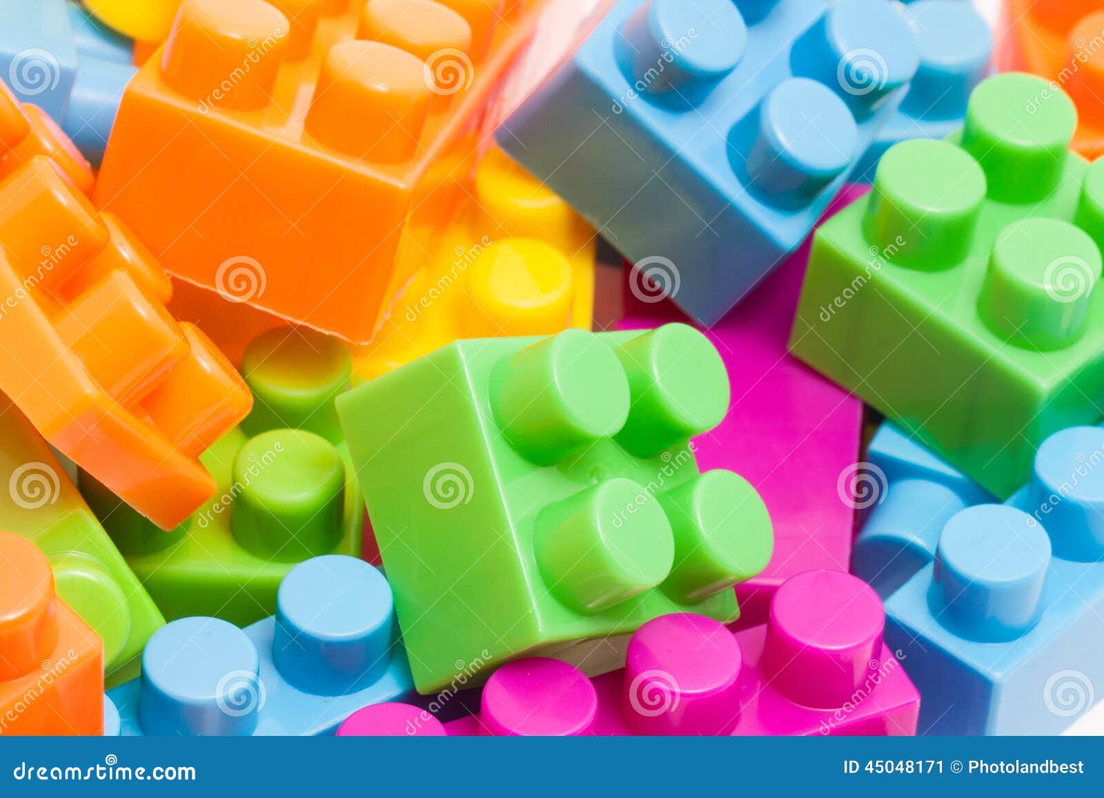 Plastic toy bricks stock image. Image of blue, lego, grow - 45048171