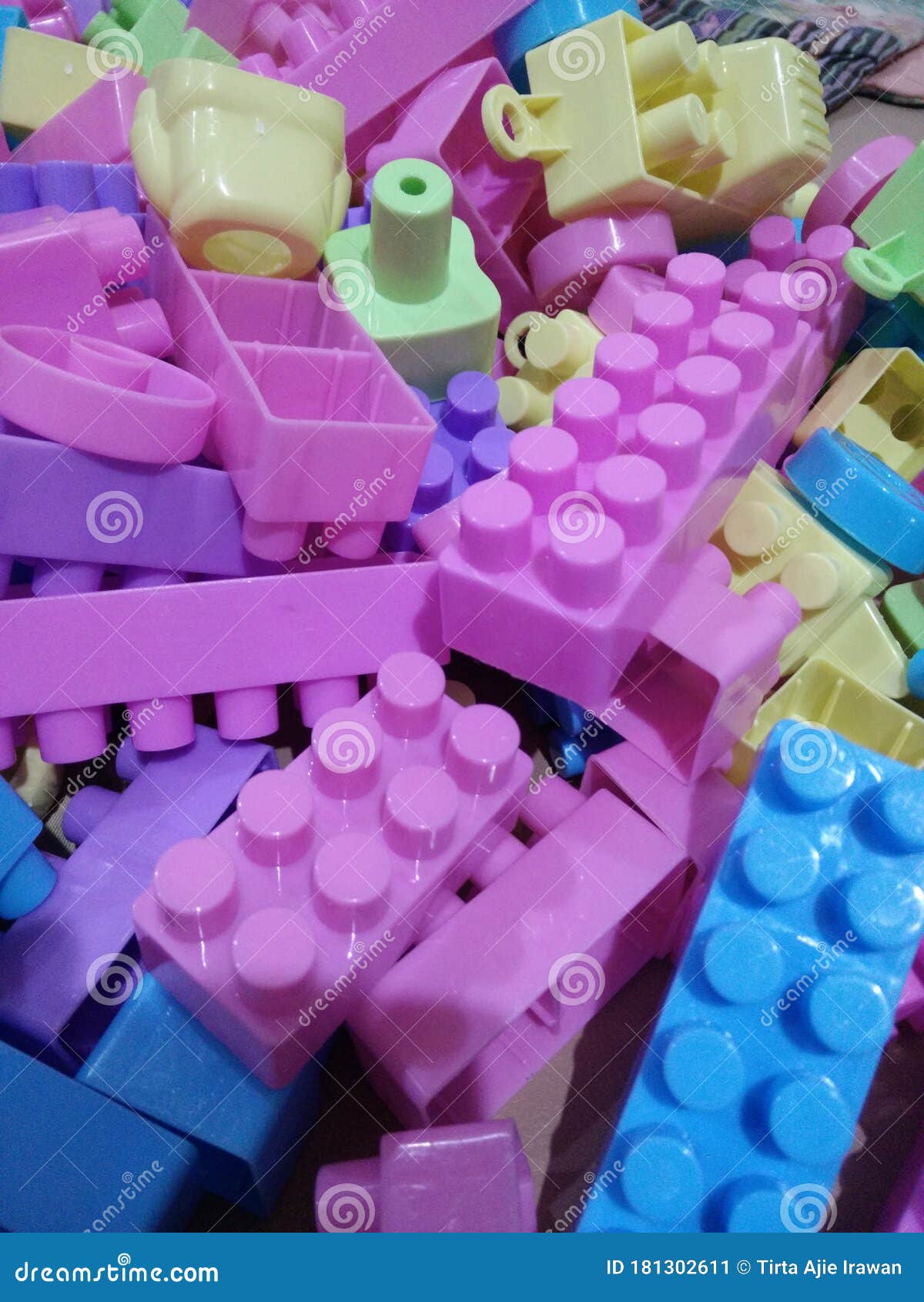 Plastic Toy Building Blocks or Toy Brick for Background Stock Image ...