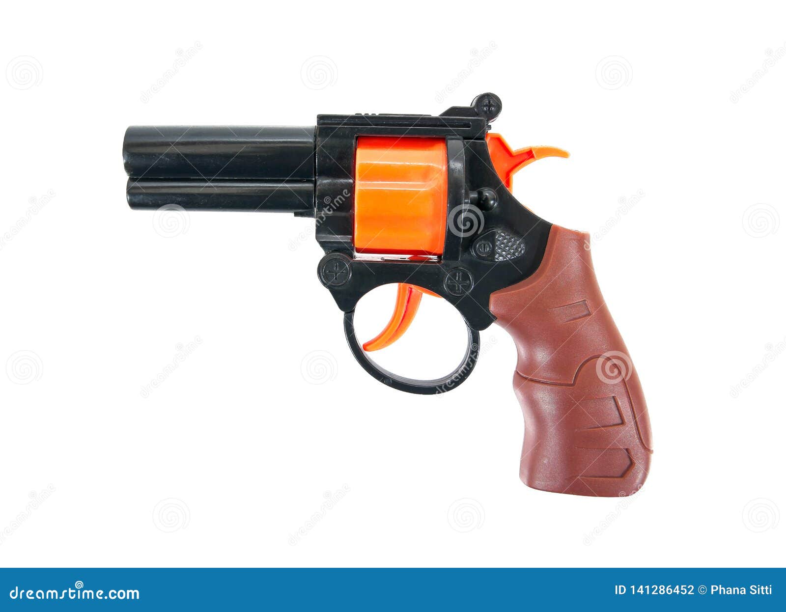 Plastic Toy Gun Isolated on a White Background. Toy Gun Stock Photo ...