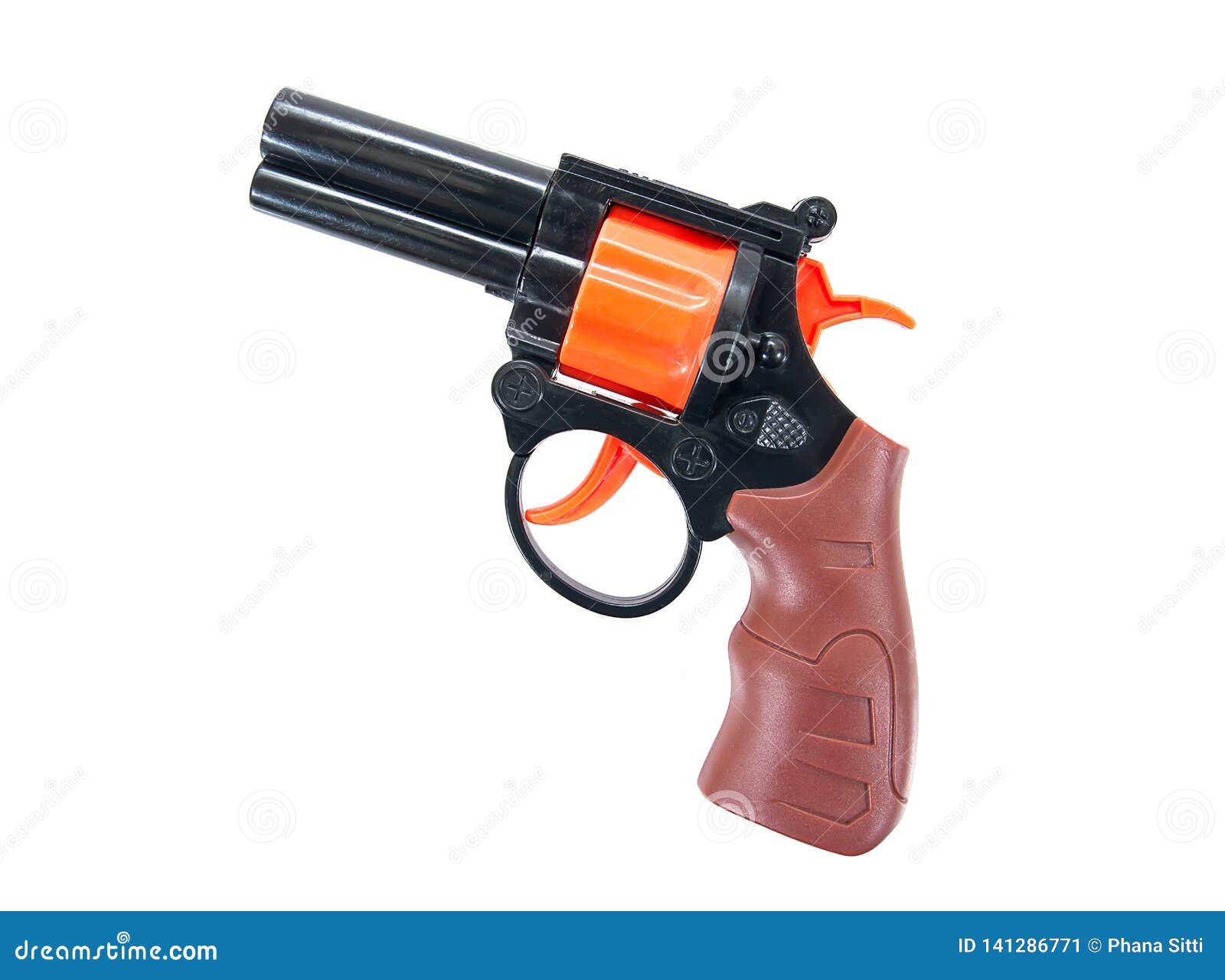 Plastic Toy Hand Gun Isolated on White Background. Toy Gun Stock Image ...
