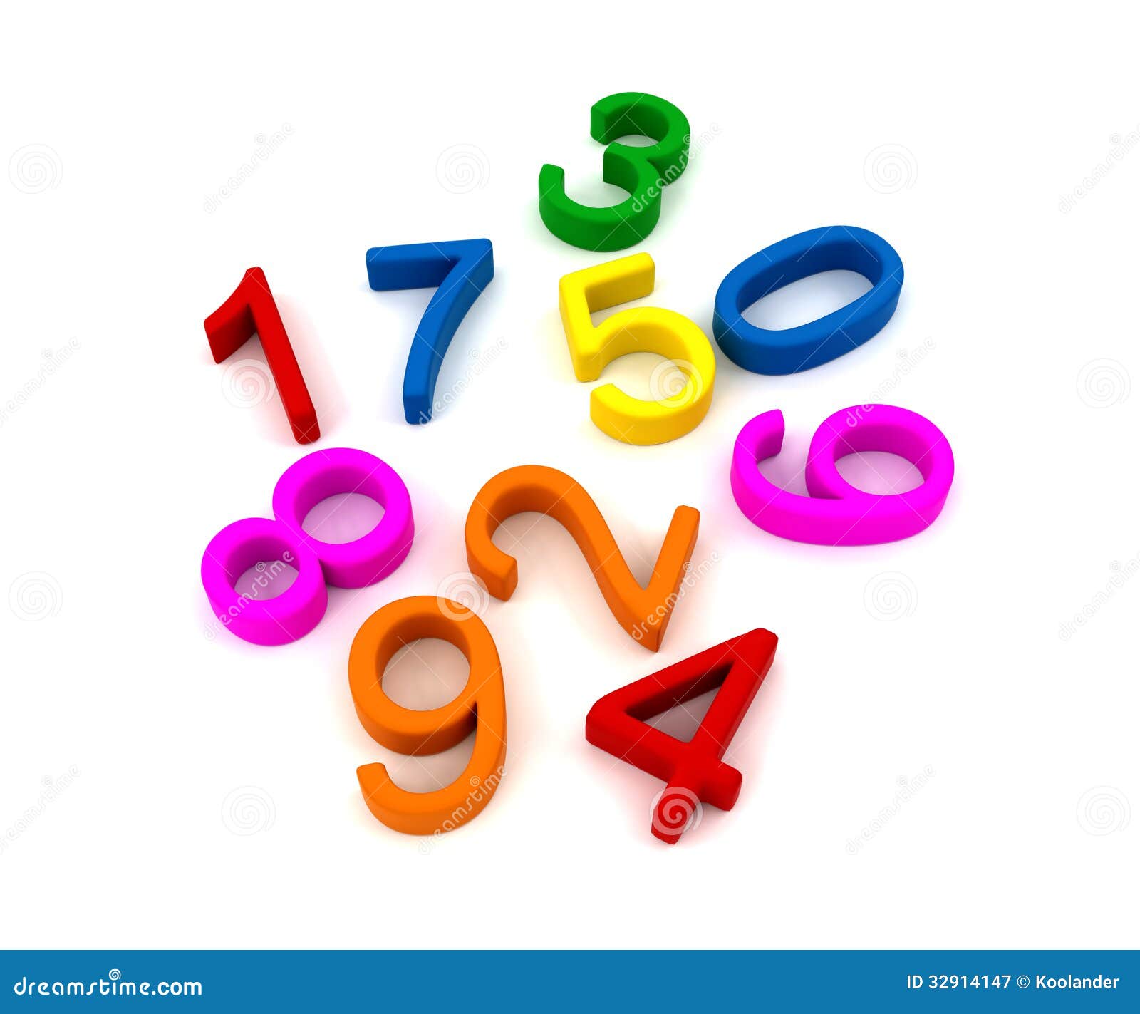 Plastic toy numbers stock illustration. Illustration of cheerful - 32914147