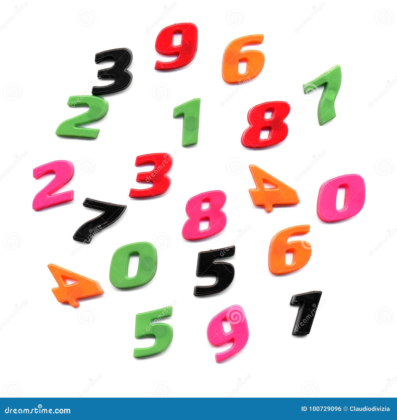Plastic toy numbers stock photo. Image of digits, happy - 100729096