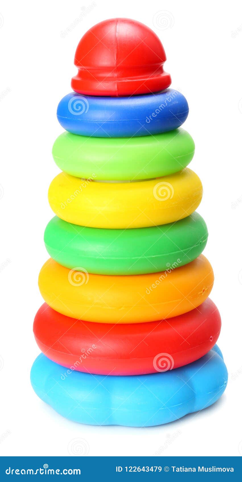 Plastic Toy Pyramid Isolated On White Background Stock Image - Image of ...