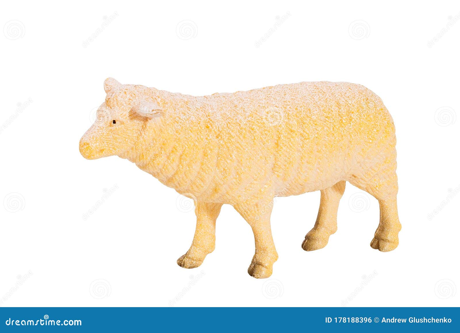 Plastic Toy Sheep On White Isolated Background Stock Photo ...