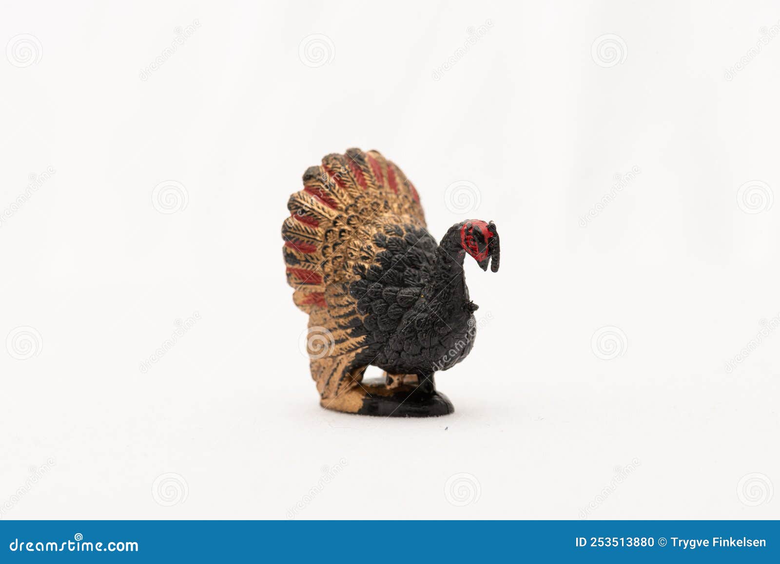 Plastic Toy Turkey on White Background... Stock Photo - Image of ...