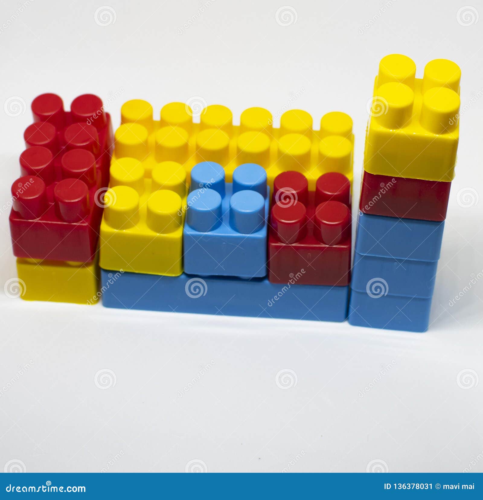 Plastic Toys Building Blocks Stock Image - Image of holiday, cartoon ...