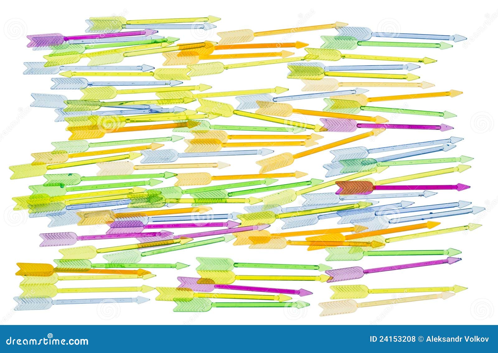 Plastic Transparent Colored Arrows Stock Photo - Image of symbol, blue ...