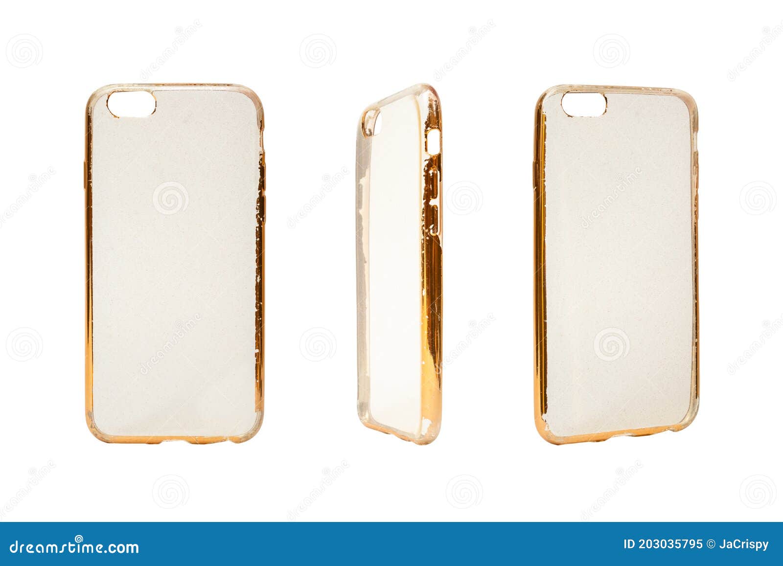 Plastic Transparent Cover for Mobile Phone Isolated on White Background ...