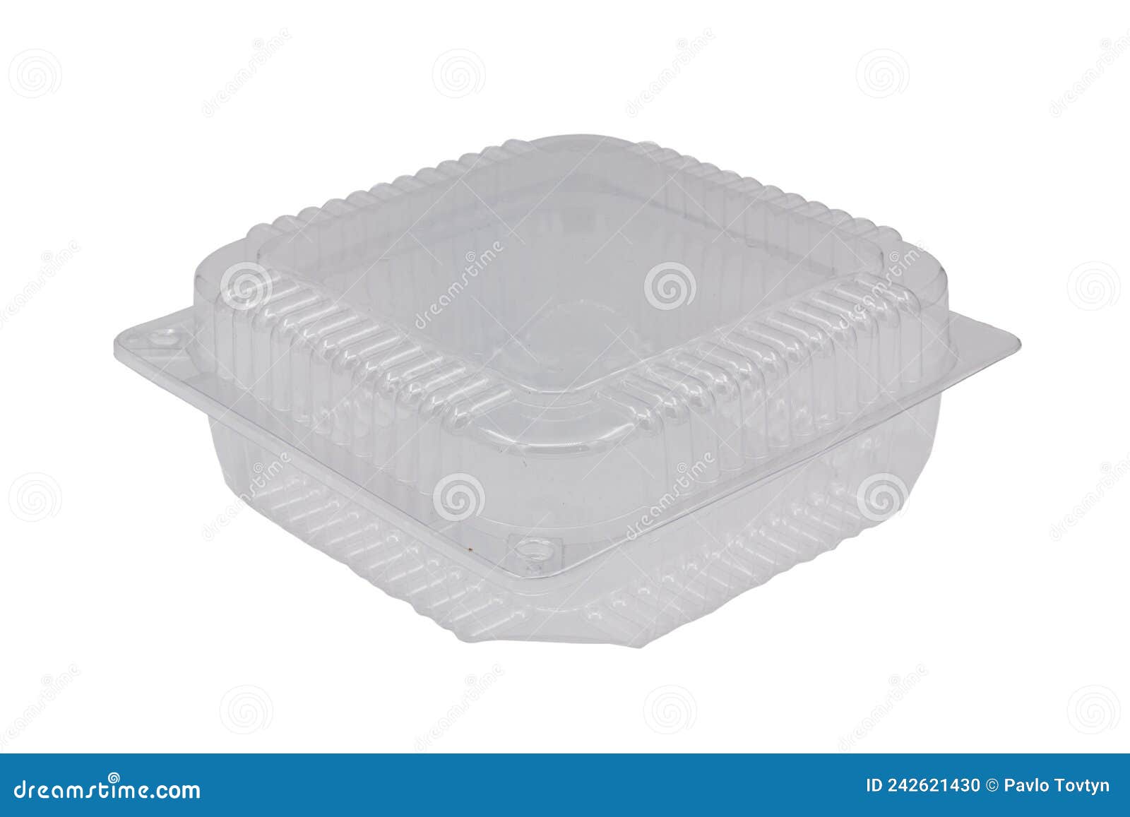 Plastic, Transparent, Large Container on a White Background Stock Photo ...