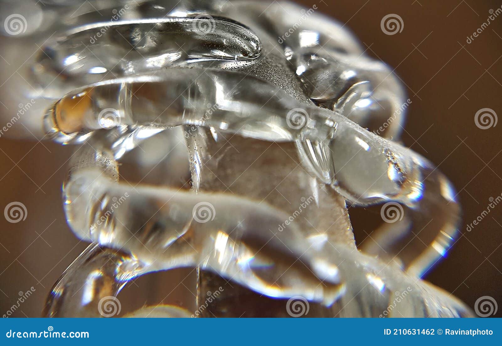 Plastic Transparent Object with Patterns Seen Very Close Stock Photo ...