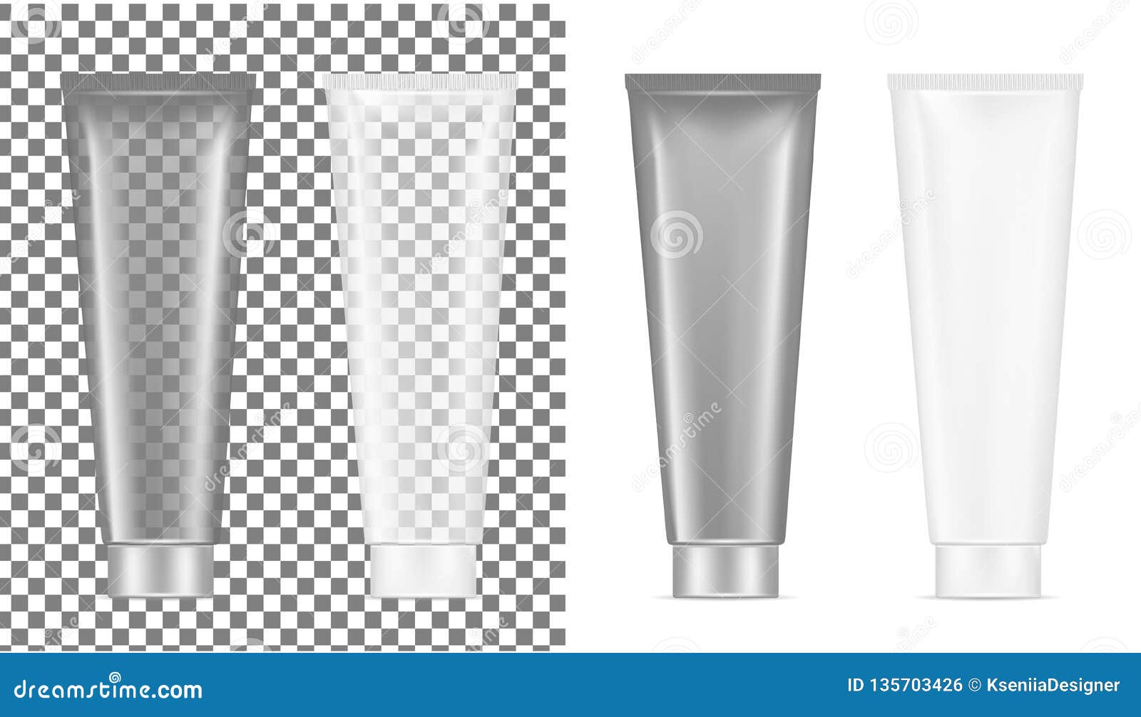 Plastic Transparent Tube. Packaging for Cosmetics and Toothpaste Stock ...