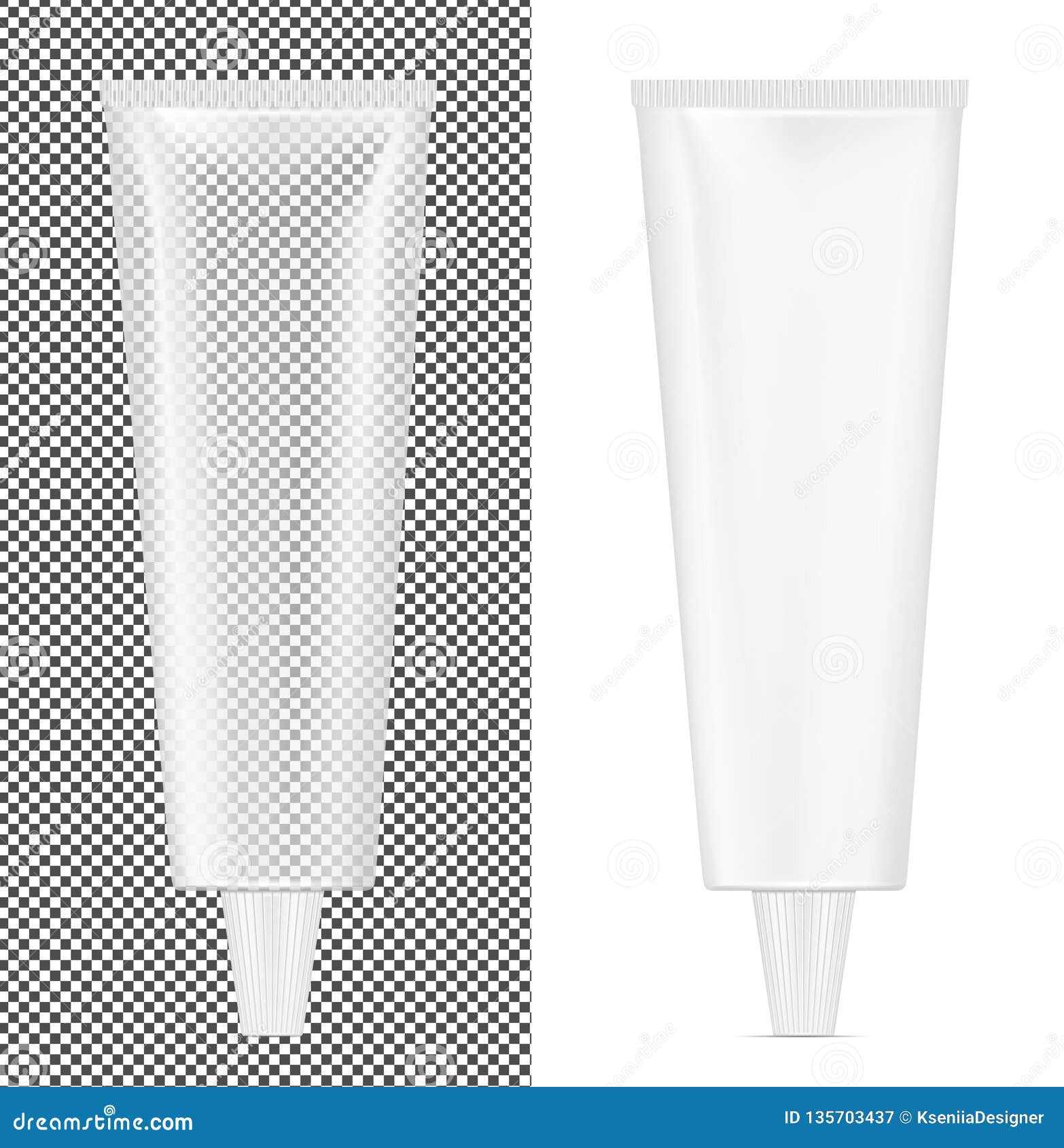 Plastic Transparent Tube. Packaging for Cosmetics and Toothpaste Stock ...