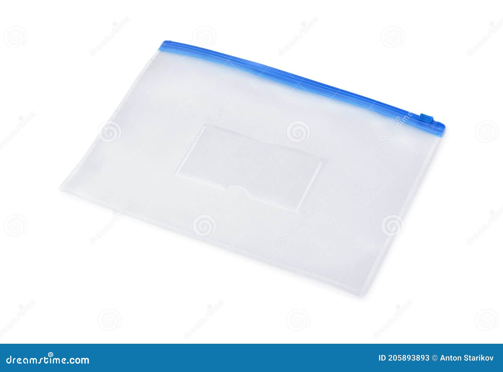 Plastic Transparent Zipper Document Folder Stock Image - Image of ...