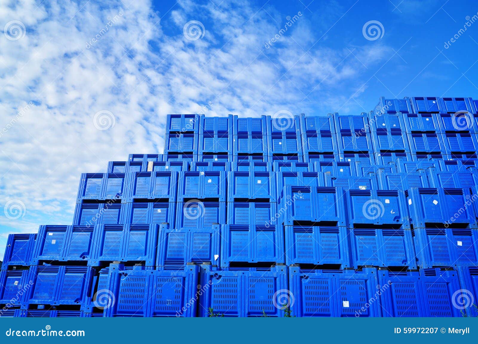 Plastic transporting boxes stock image. Image of vision - 59972207