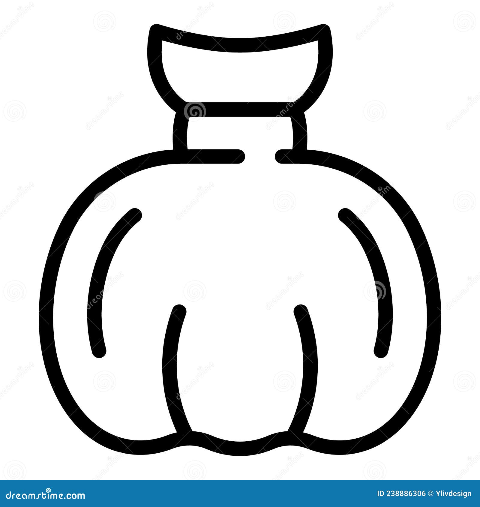 Plastic Trash Bag Icon Outline Vector. Waste Bin Stock Vector ...