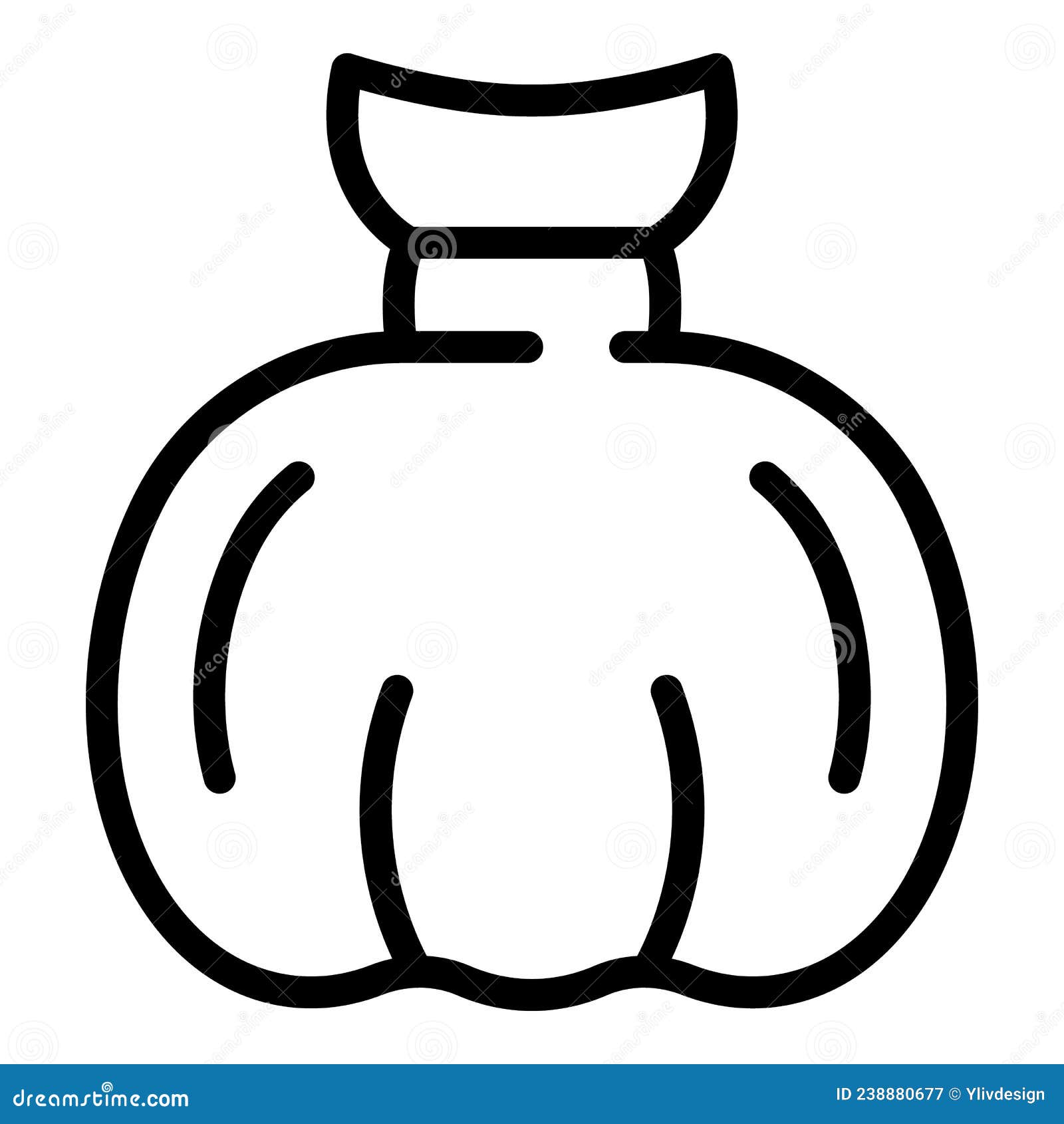 Plastic Trash Bag Icon Outline Vector. Waste Bin Stock Vector ...