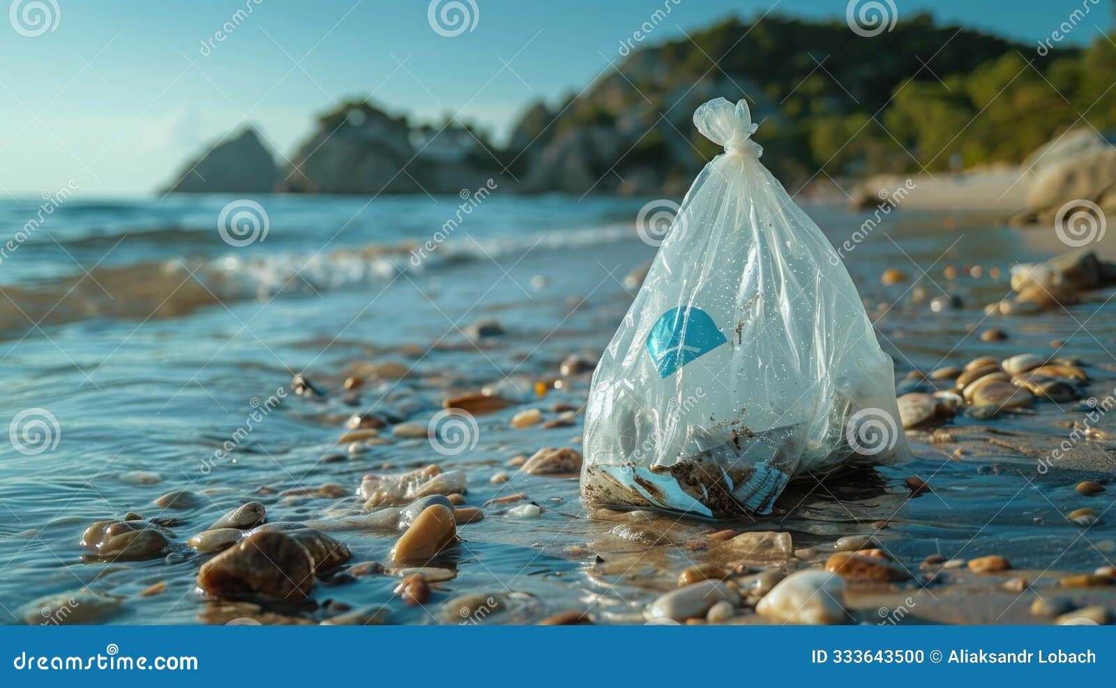Plastic Trash on the Beach. Environmental Pollution Stock Photo - Image ...