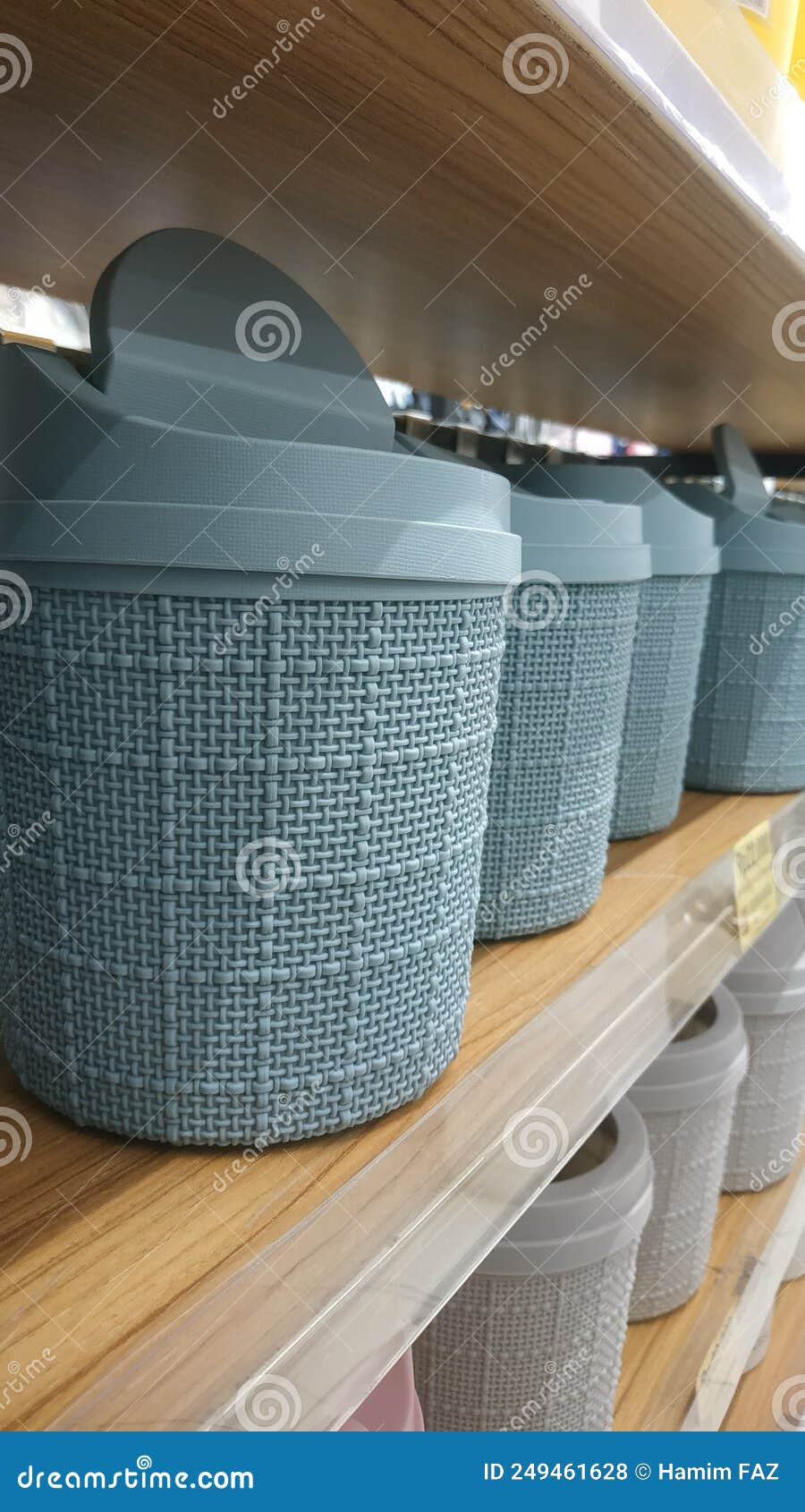 Plastic trash bin stock photo. Image of plastic, textile - 249461628
