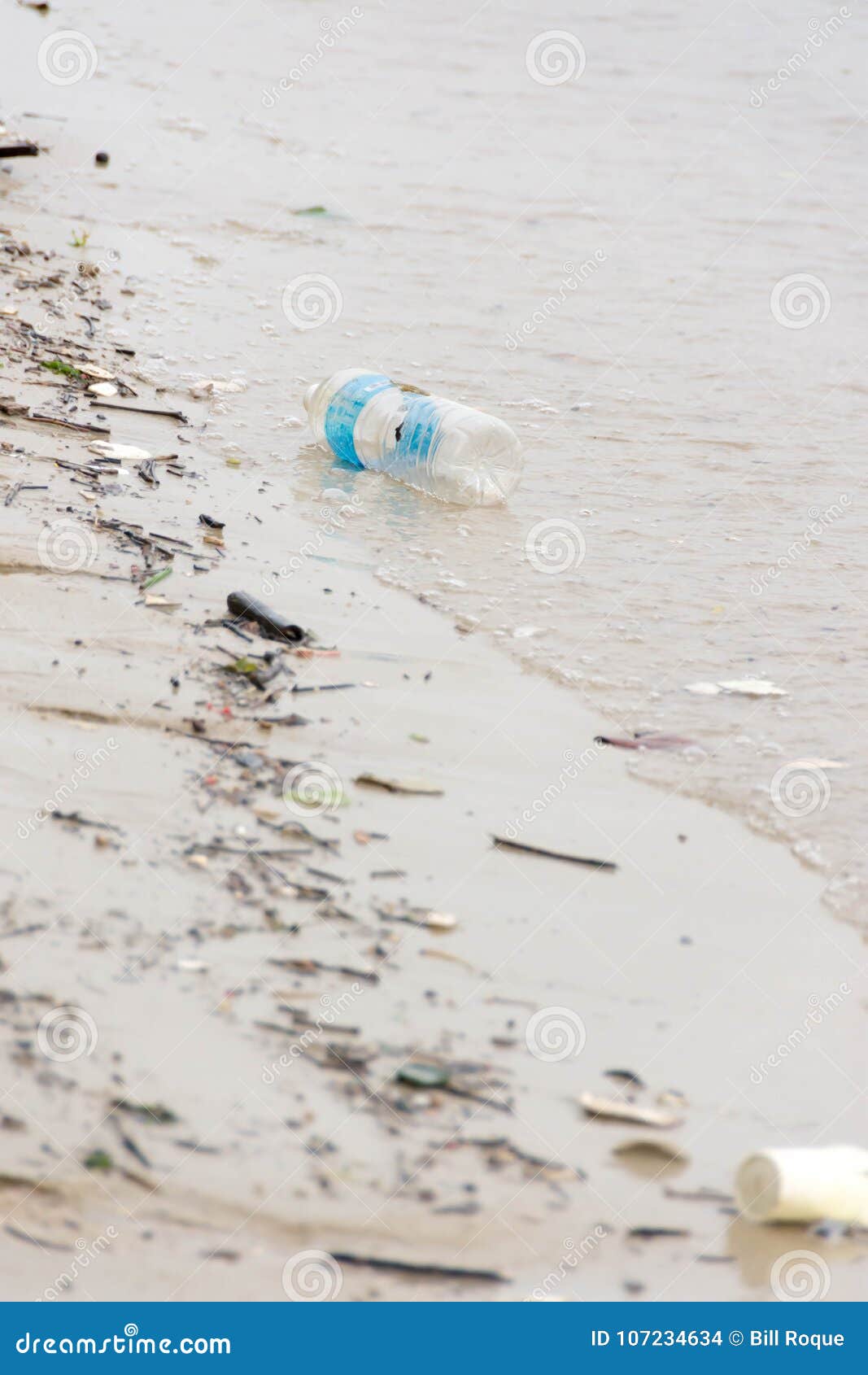 Plastic Trash Garbage on the Bay Walk Polluting the Ocean and En Stock ...