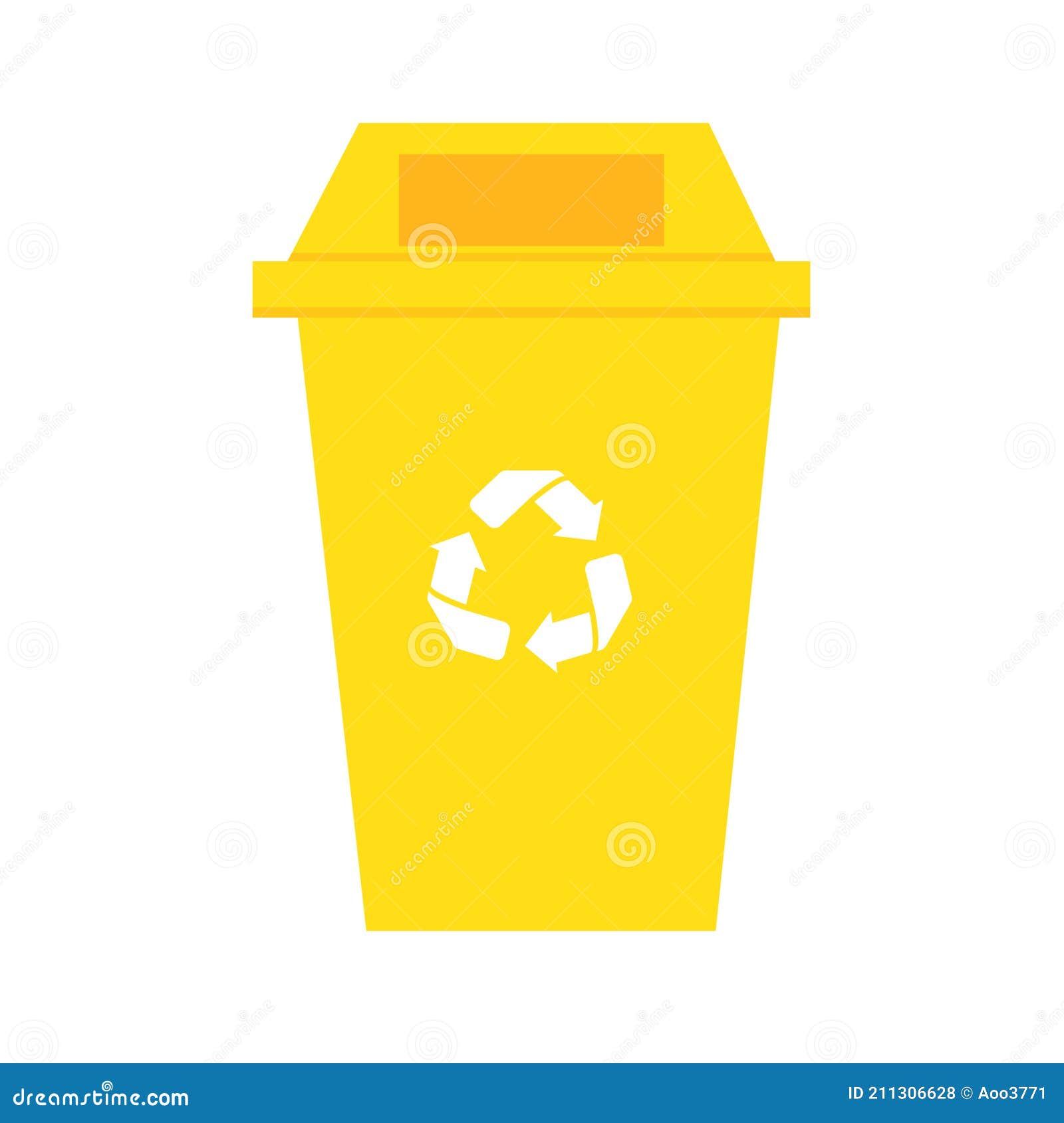 Recycle Yellow Container Stock Photography | CartoonDealer.com #13375208