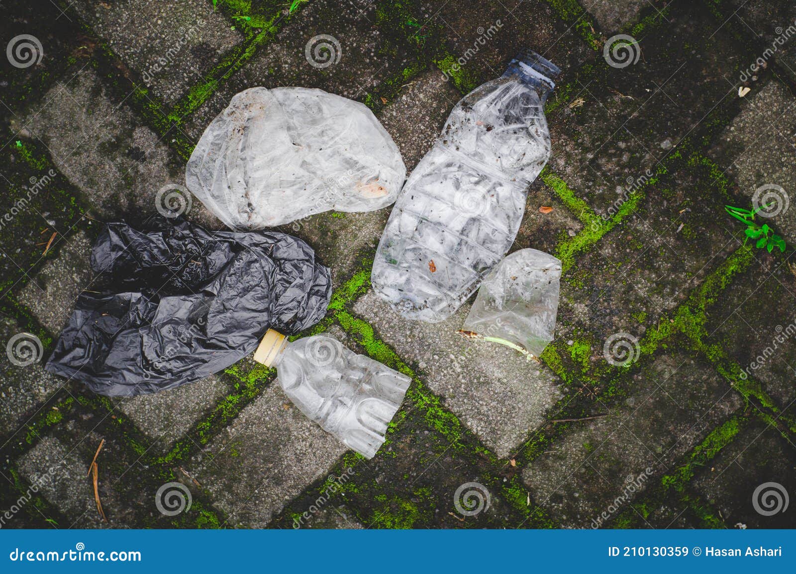 Plastic Trash Scattered on the Floor Stock Image - Image of wall, plant ...