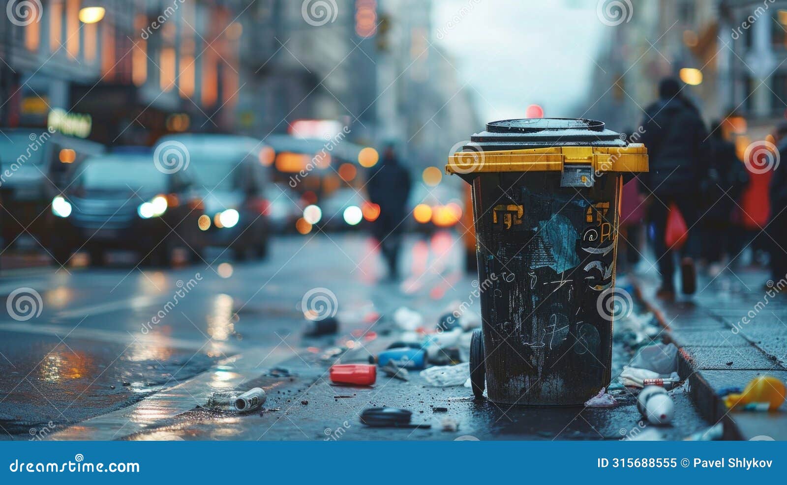 The Plastic Trash on the Side of the Road is Full of Garbage and ...