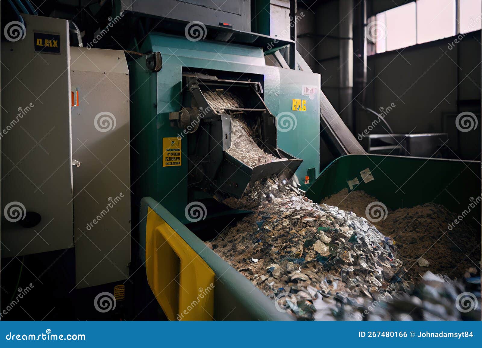Plastic trash sorting. stock illustration. Illustration of industrial ...
