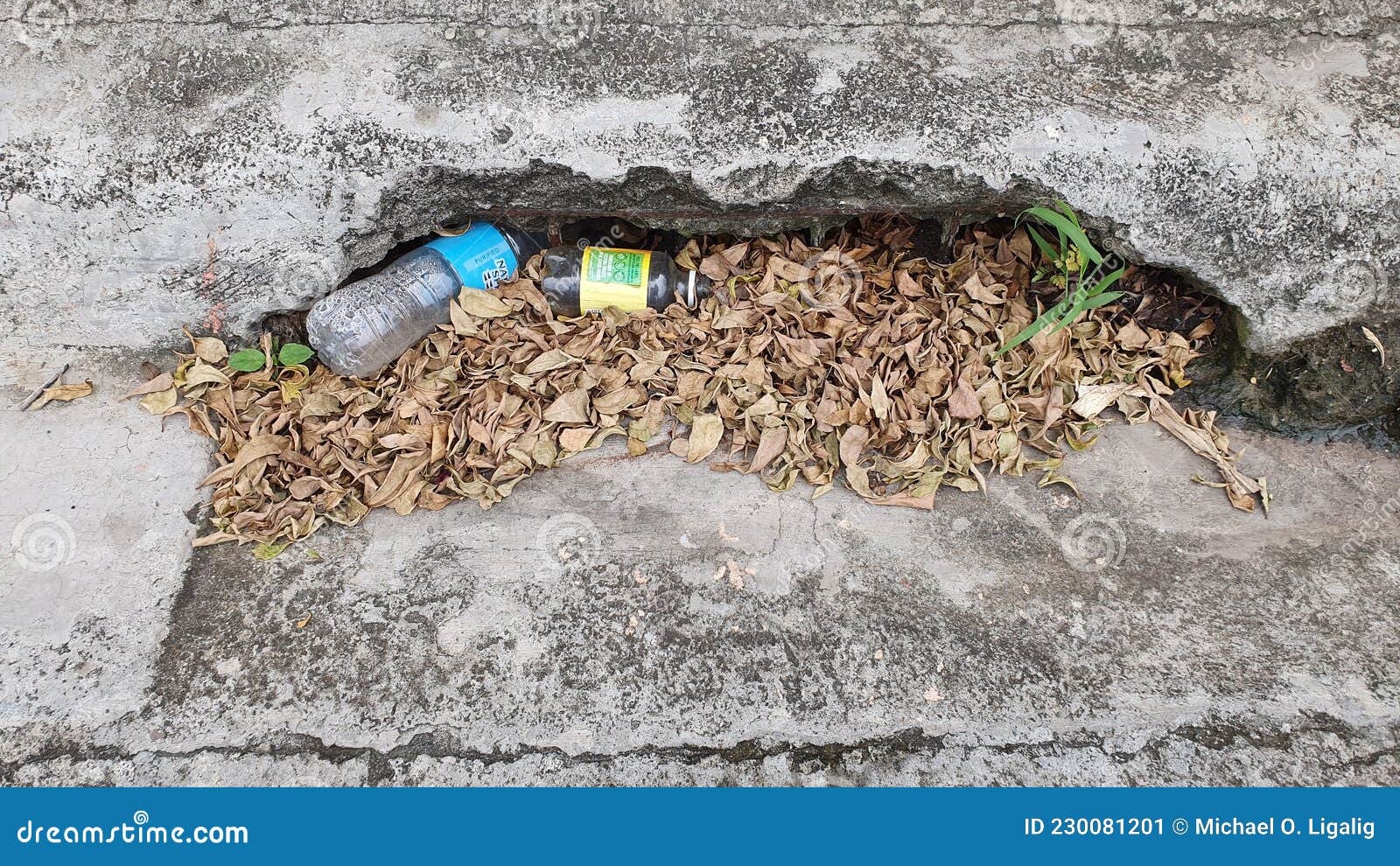 Plastic Trash Thrown in the Drainage Hole Stock Image - Image of ...