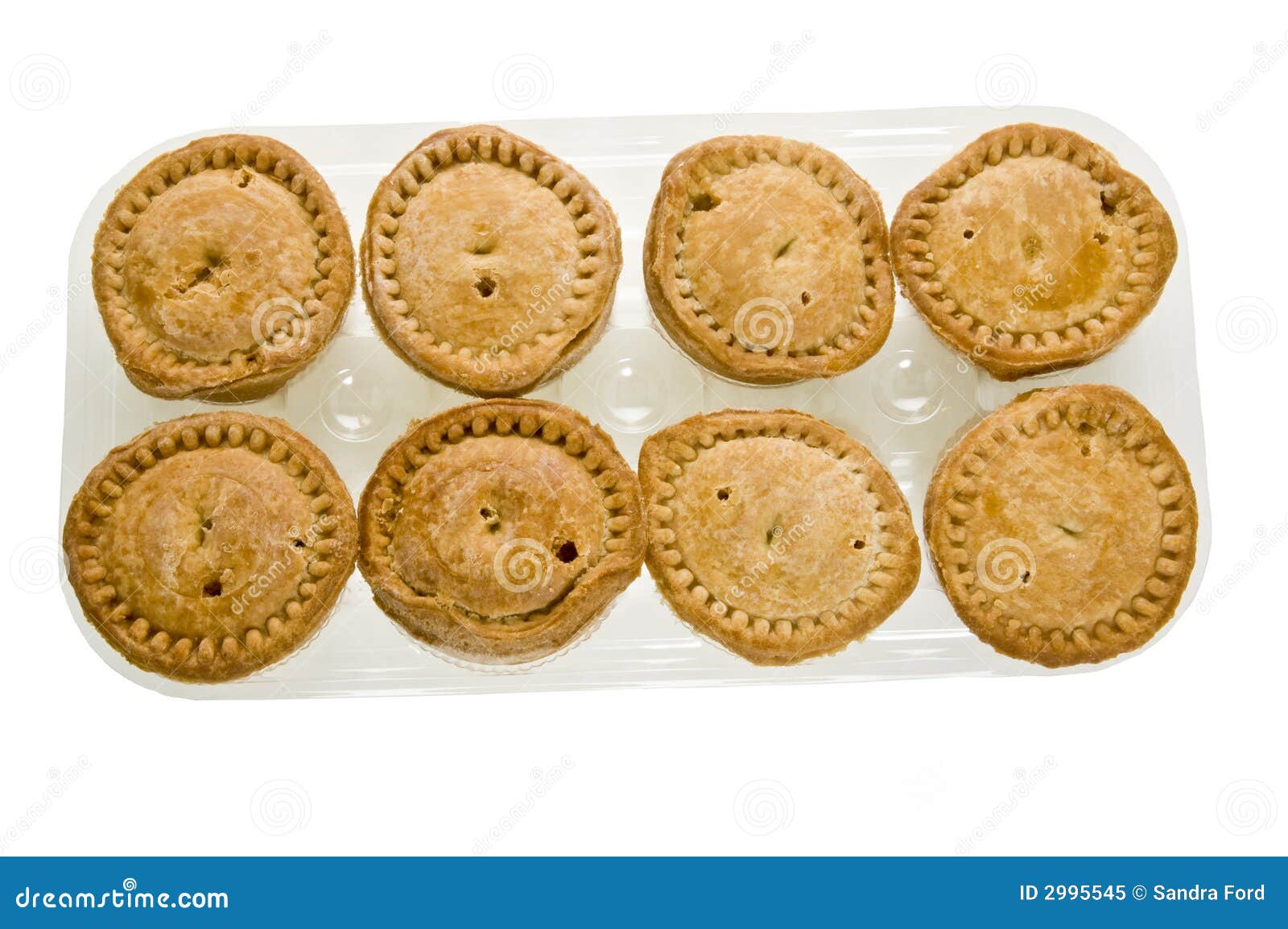 A Plastic Tray of Pork Pies Stock Image - Image of golden, eight: 2995545