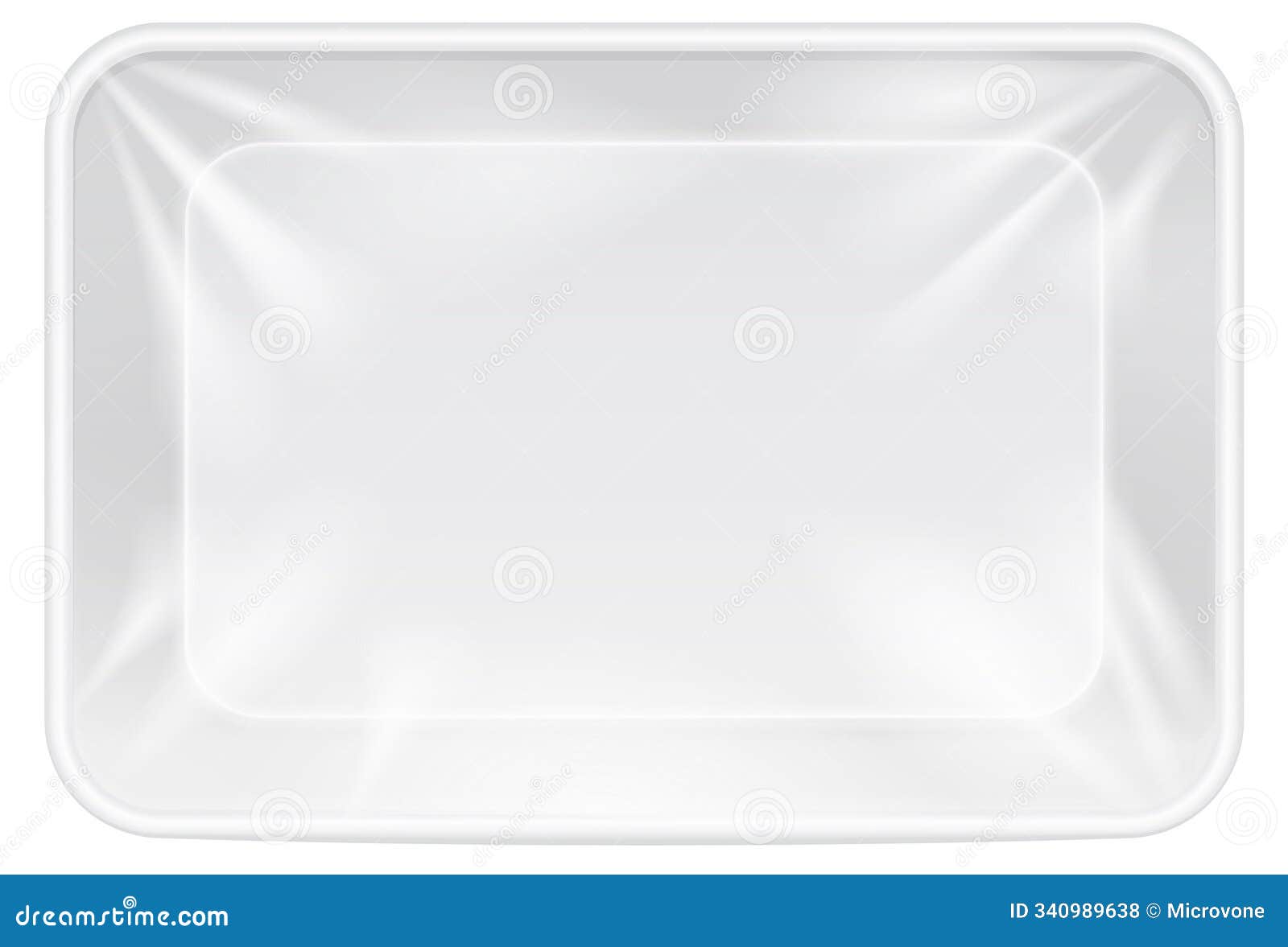 Plastic Tray With Ground Beef Meat, Top View Of Black Rectangular ...